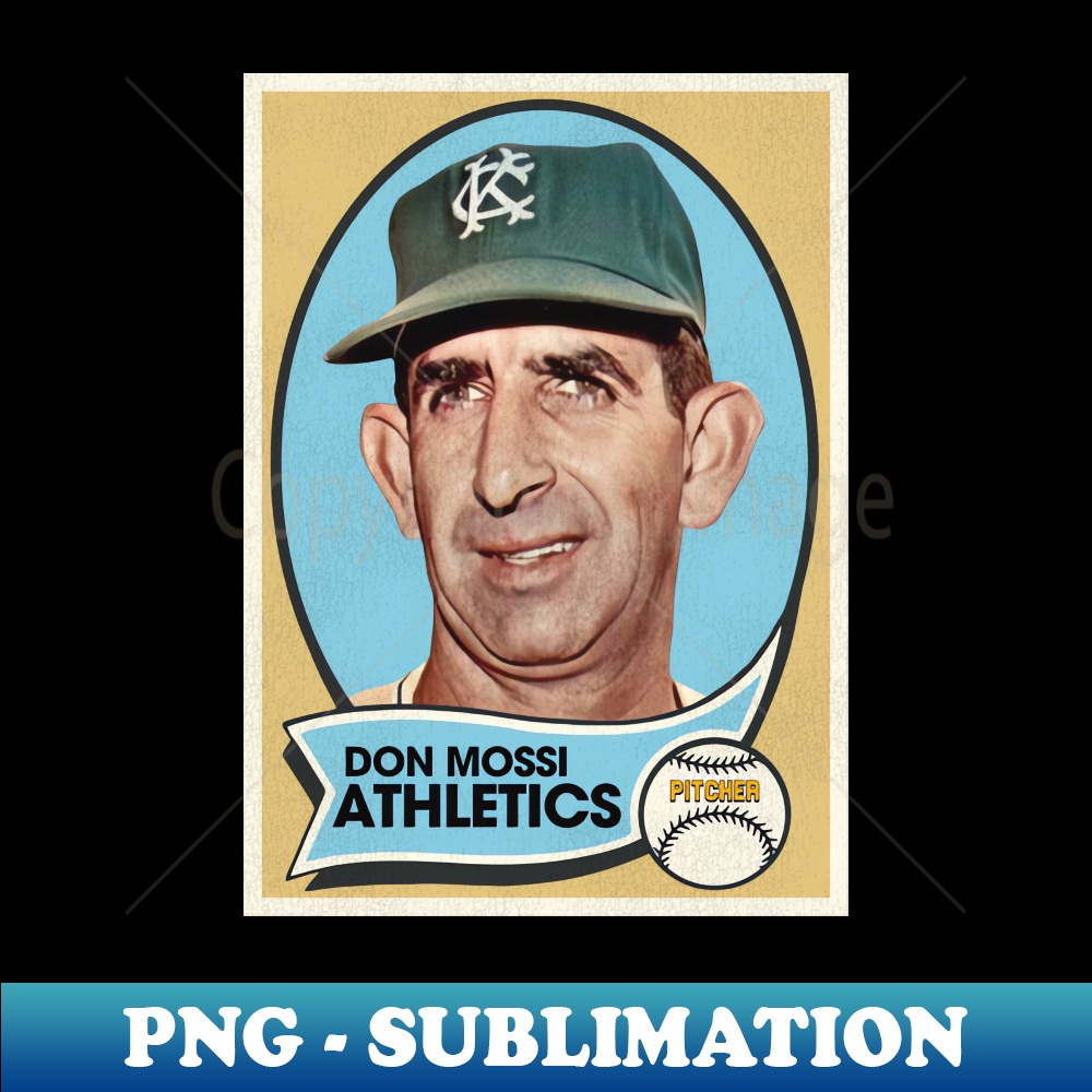 Retro Don Mossi Baseball Card - PNG Transparent Digital Down | Inspire ...
