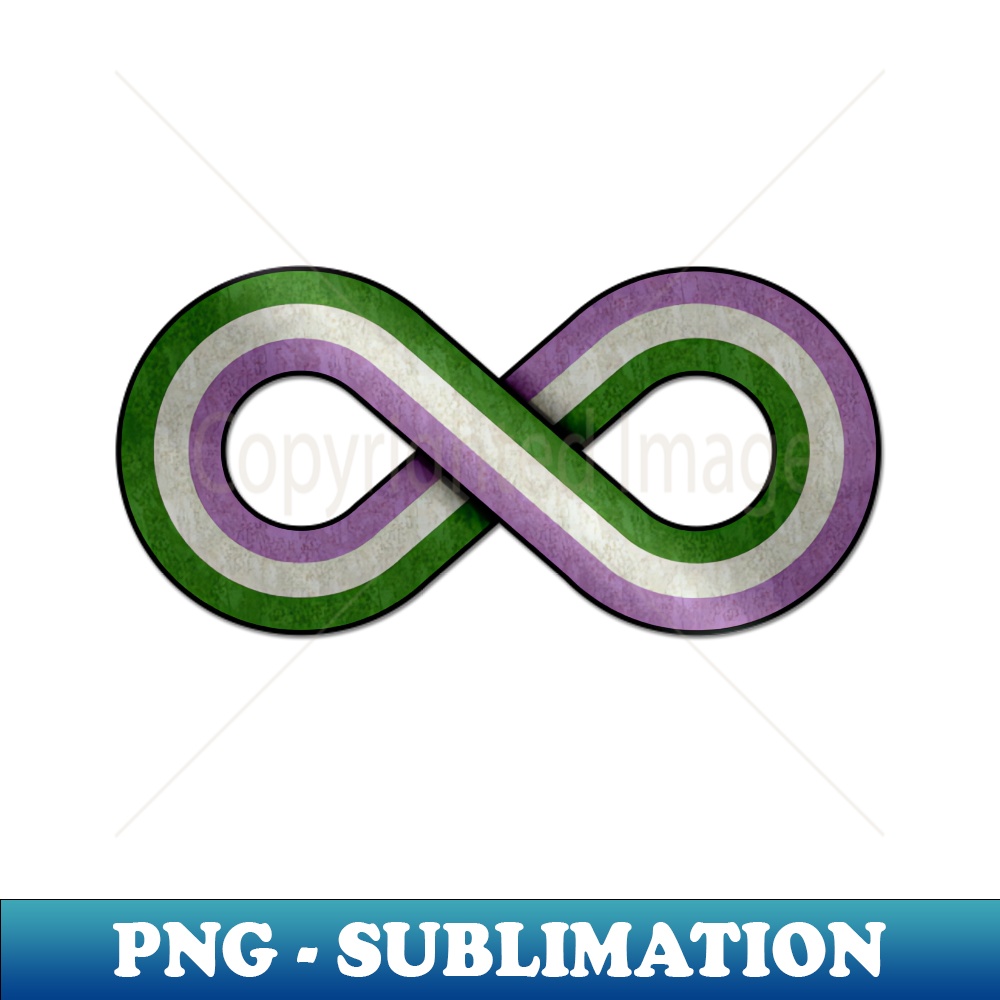 Large Infinity Symbol Striped with Genderqueer Pride Flag - - Inspire ...