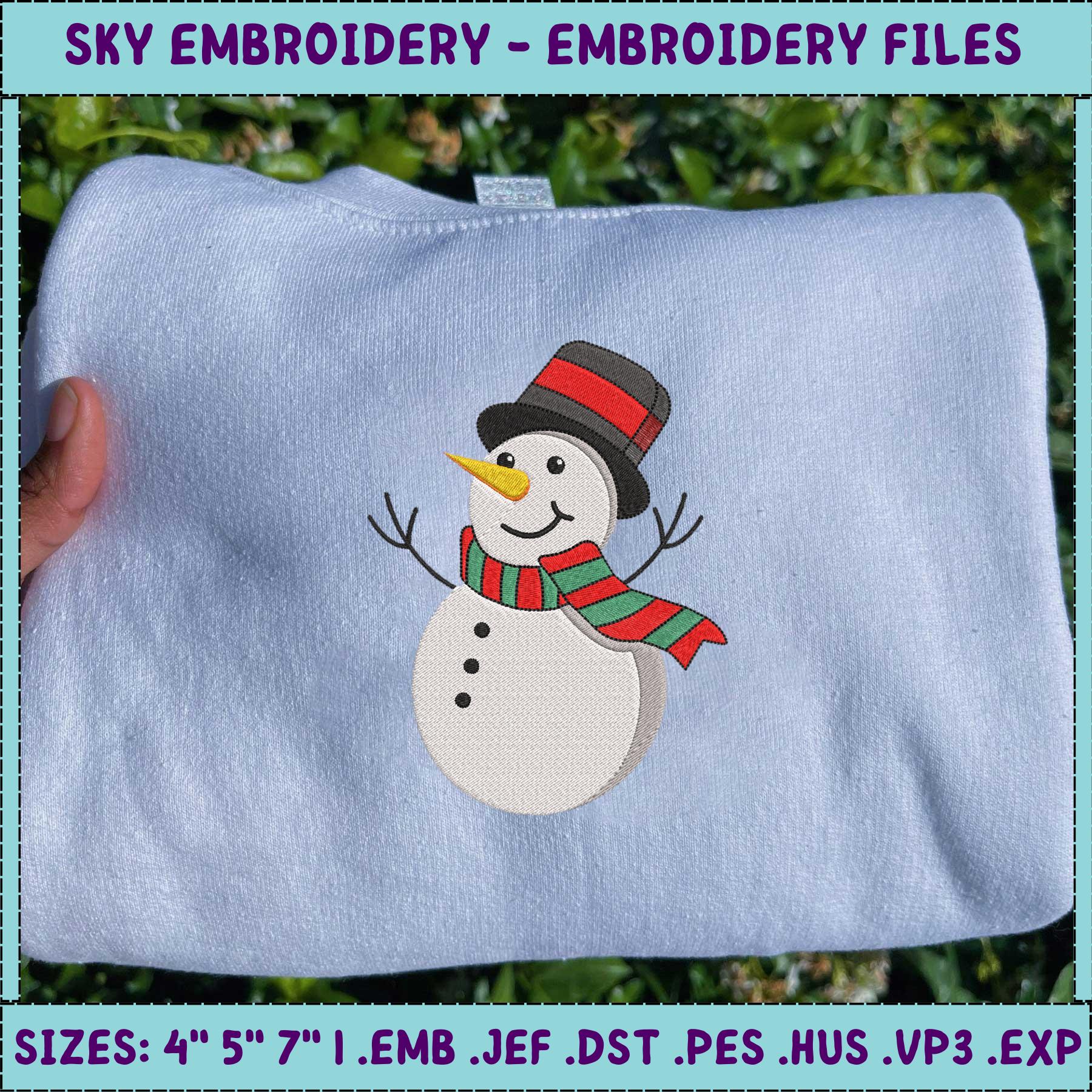 Snowman Embroidery Designs, Christmas Embroidery Designs, Sa - Inspire ...