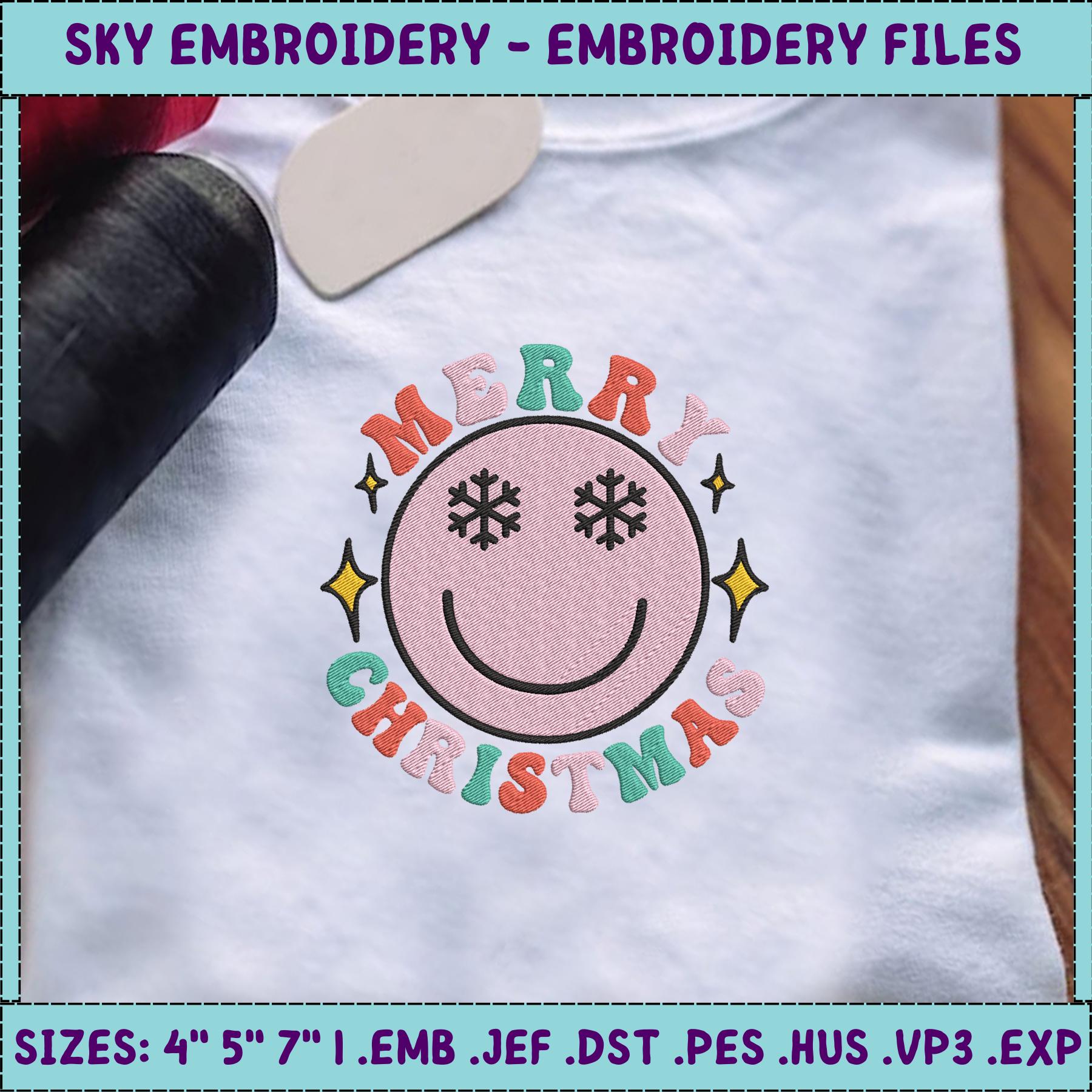 Smiley Face Embroidery Designs, Christmas Embroidery Designs | Inspire ...