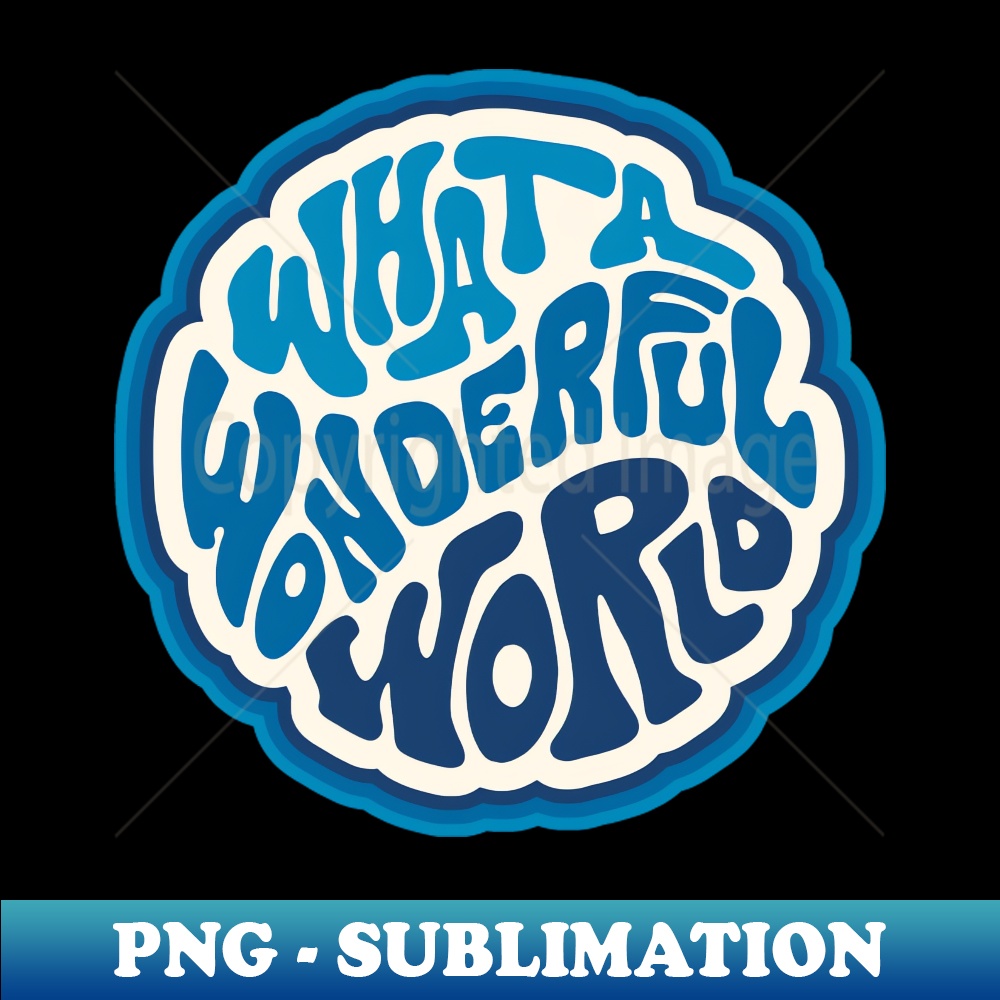 Groovy Wonderful World Word Art - High-Resolution PNG Sublim - Inspire ...