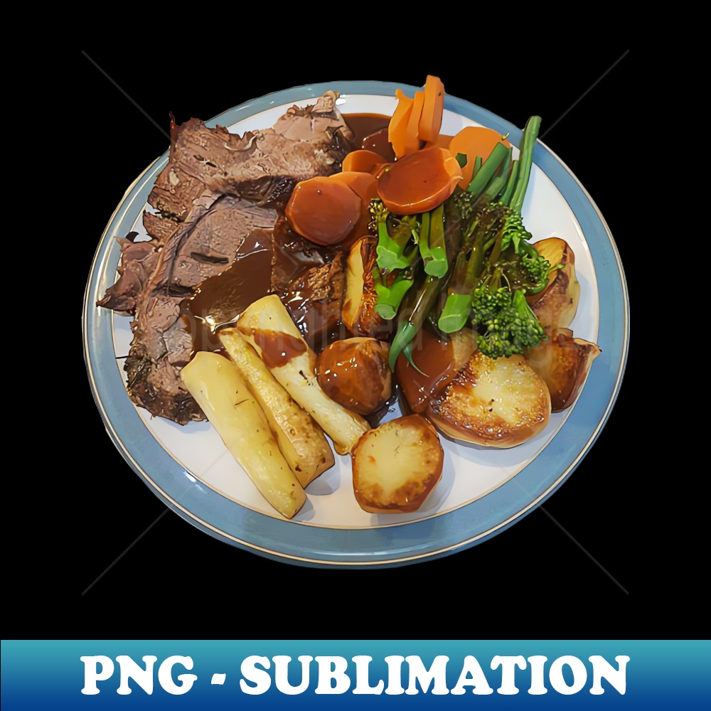 Food Roast Beef Dinner Photo - Sublimation-Ready PNG File - | Inspire ...