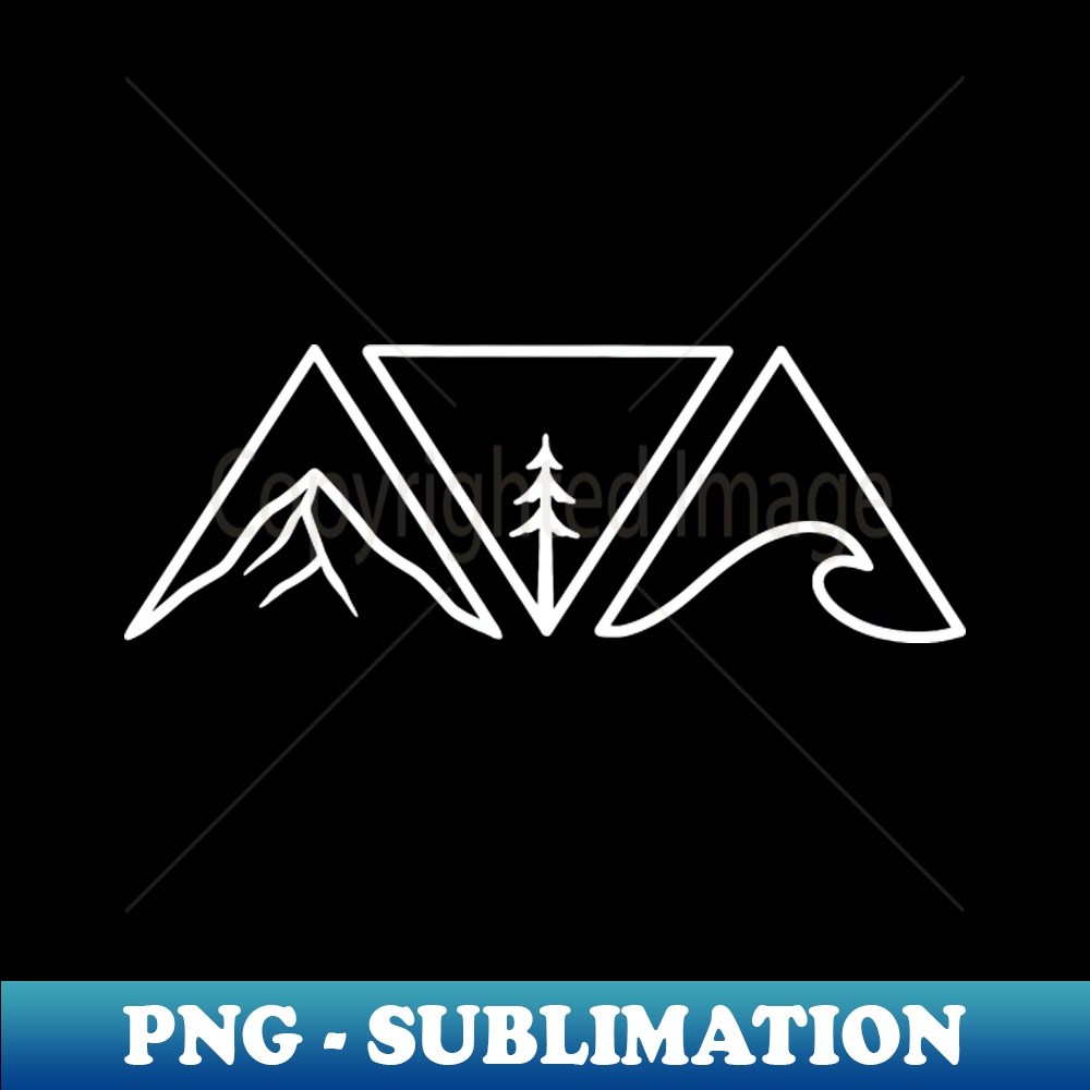 Nature Triangles - White Version - High-Resolution PNG Subli - Inspire ...