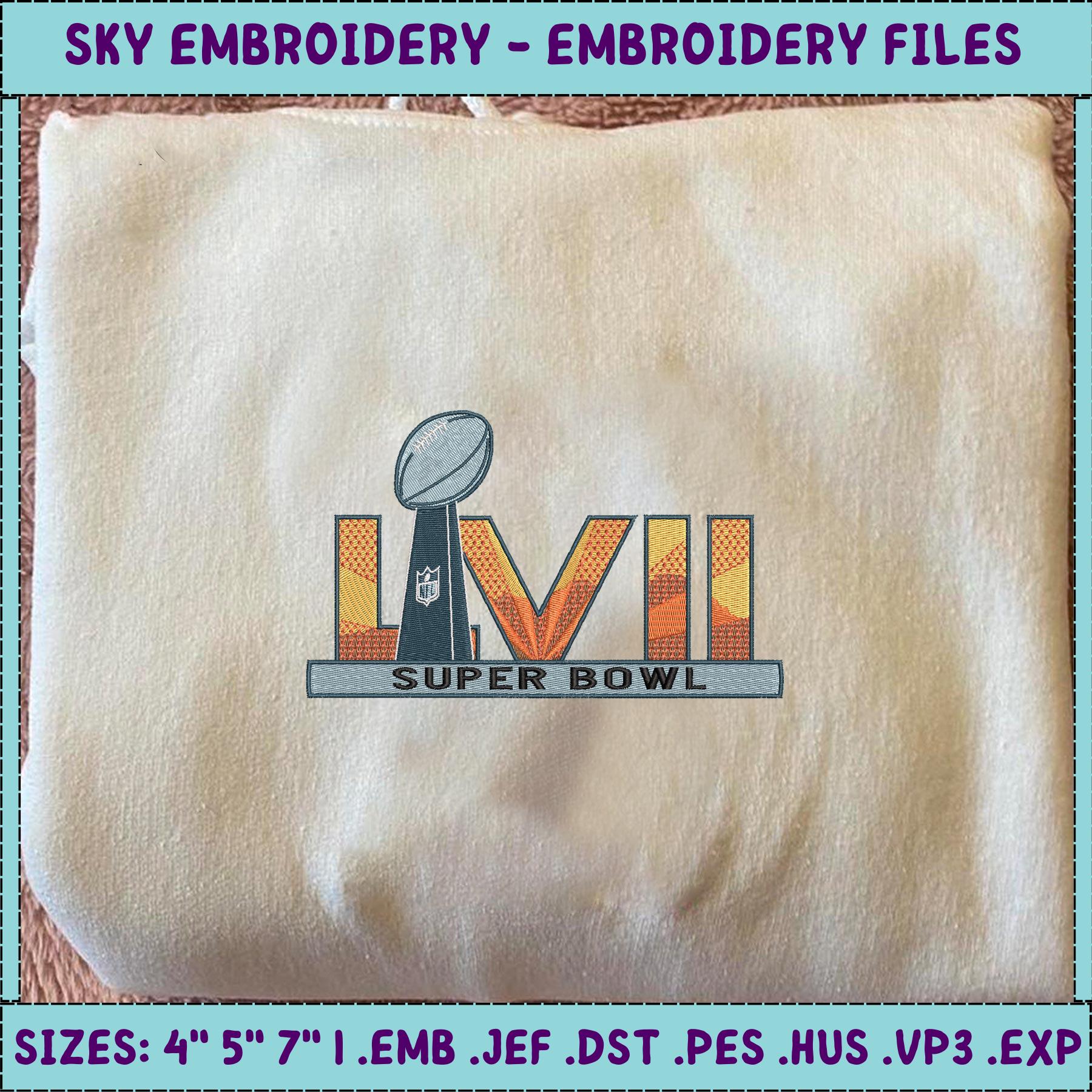 NFL Super Bowl LVII Embroidery Design, NFL Football Logo Emb | Inspire ...