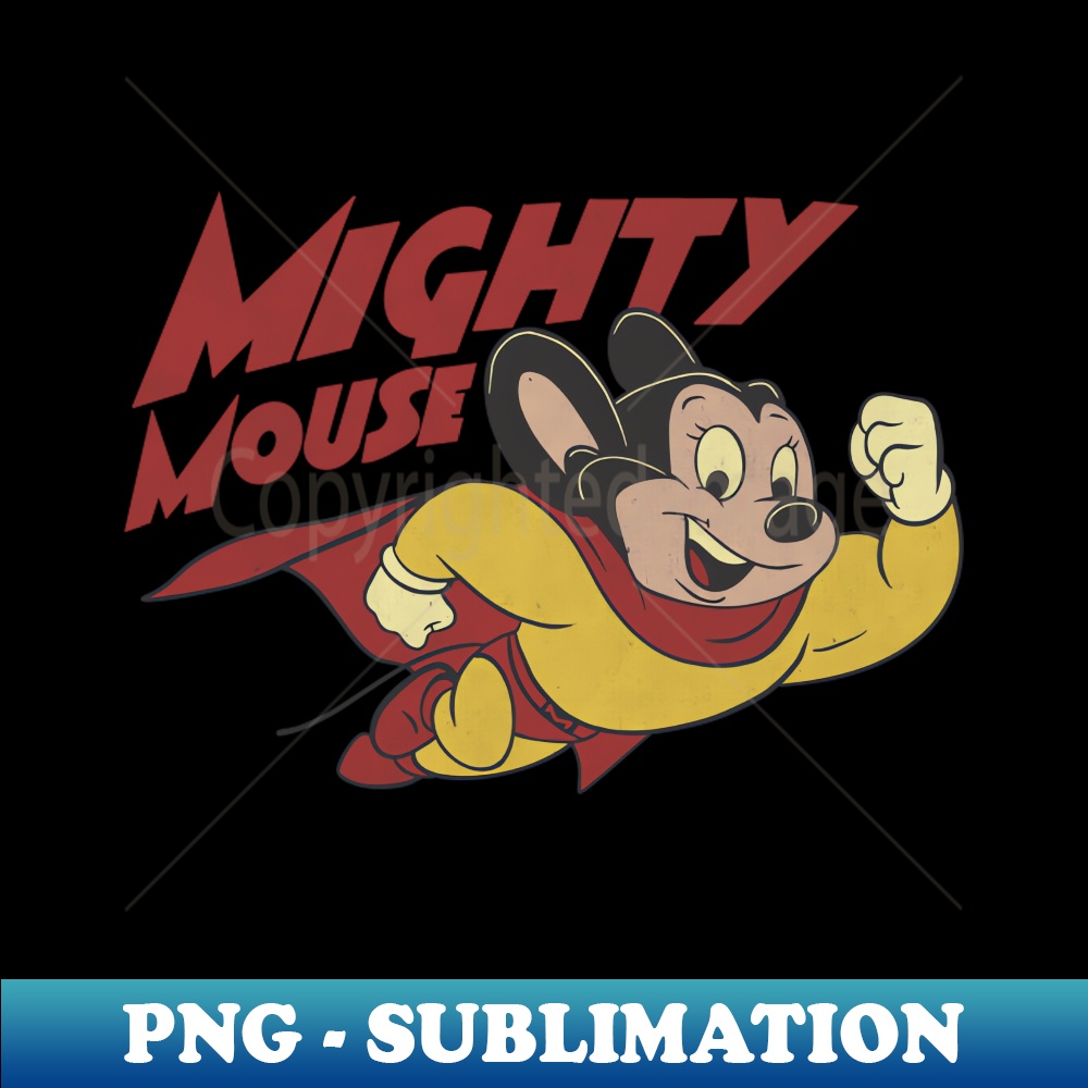 Vintage Super Mighty Mouse - Modern Sublimation PNG File - B | Inspire ...