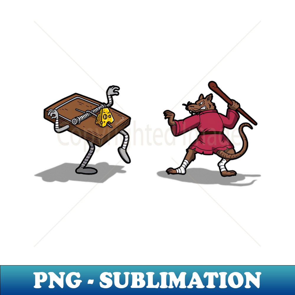 Funny Cartoon Master Splinter Rat And Cheese Fighting - Retr | Inspire ...