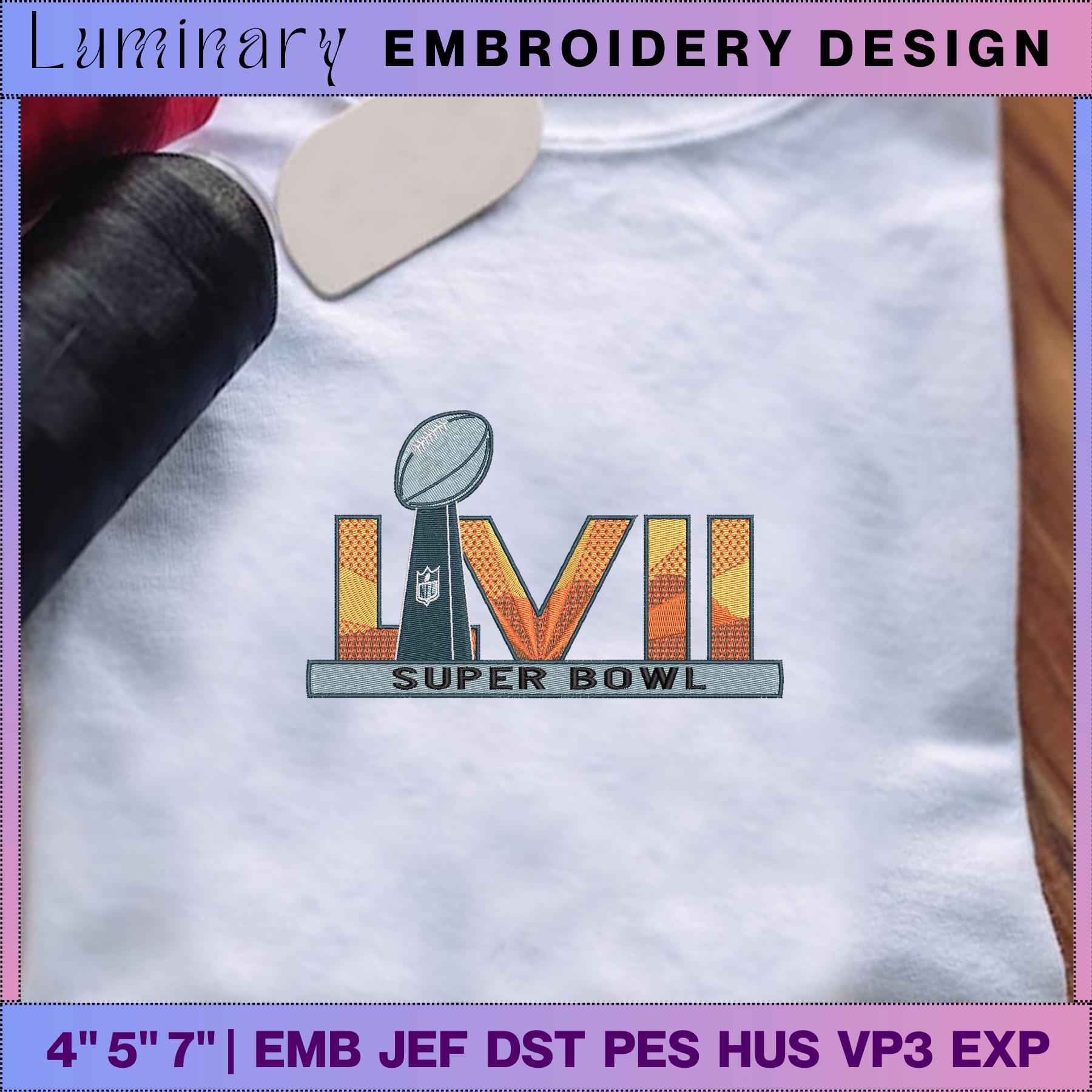 NFL Super Bowl LVII Embroidery Design, NFL Football Logo Emb | Inspire ...