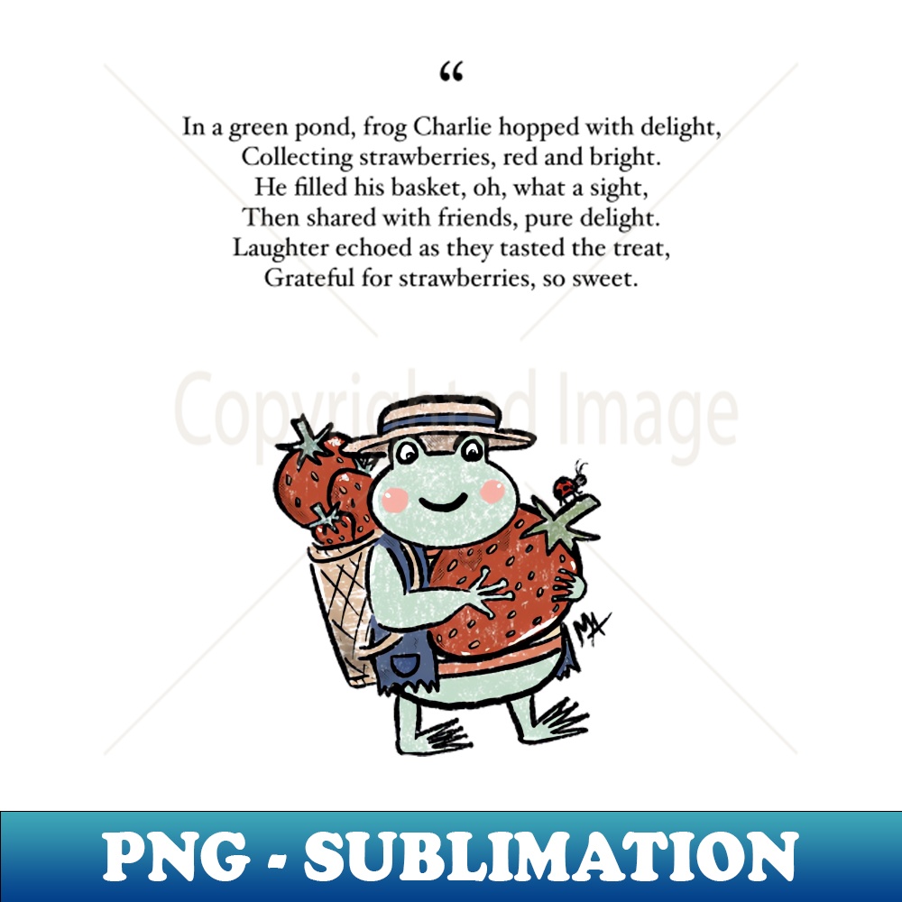 Charlie Frog the Strawberry Frog - Digital Sublimation Downl | Inspire ...