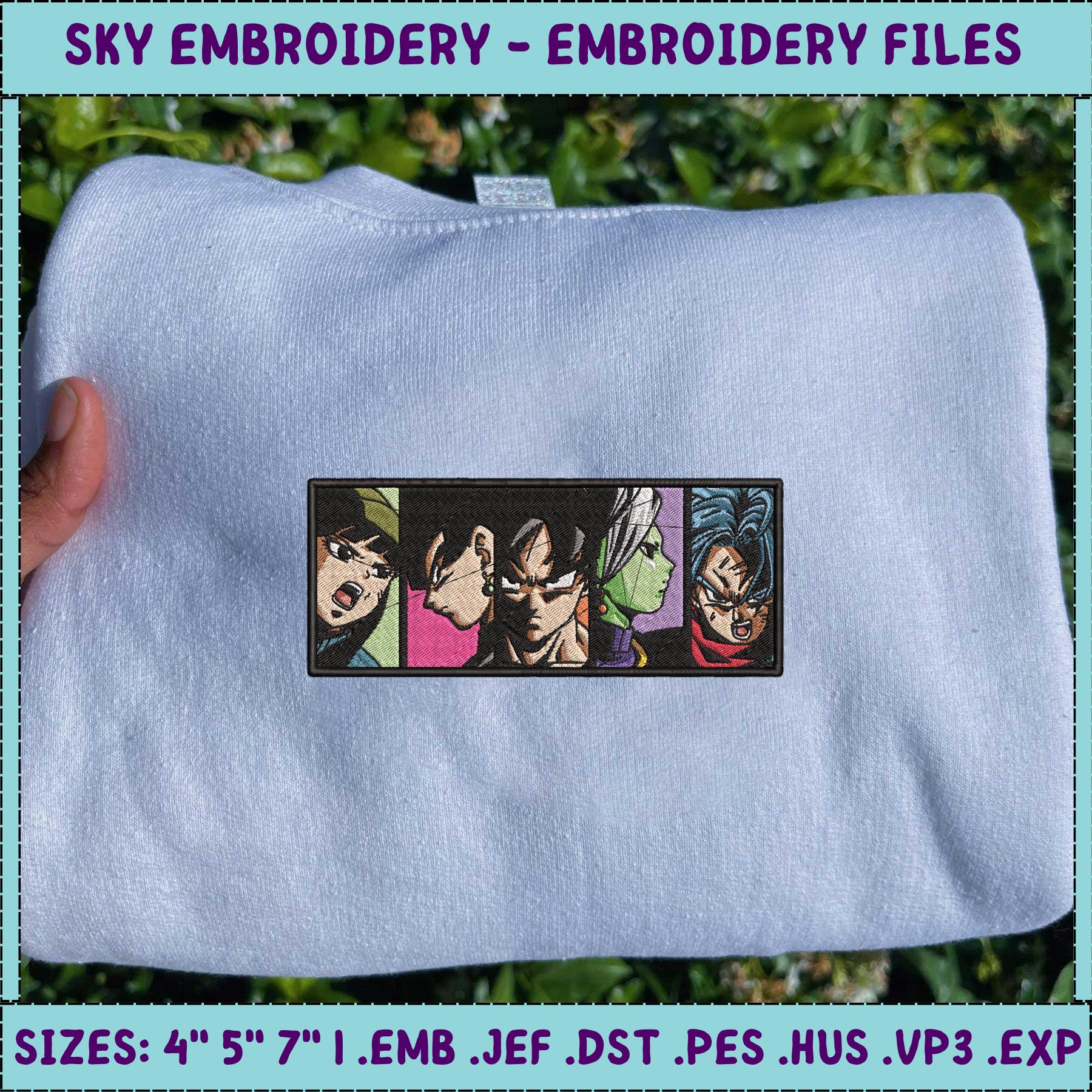 Anime Embroidery Design File, Machine Embroidery Designs, In | Inspire ...