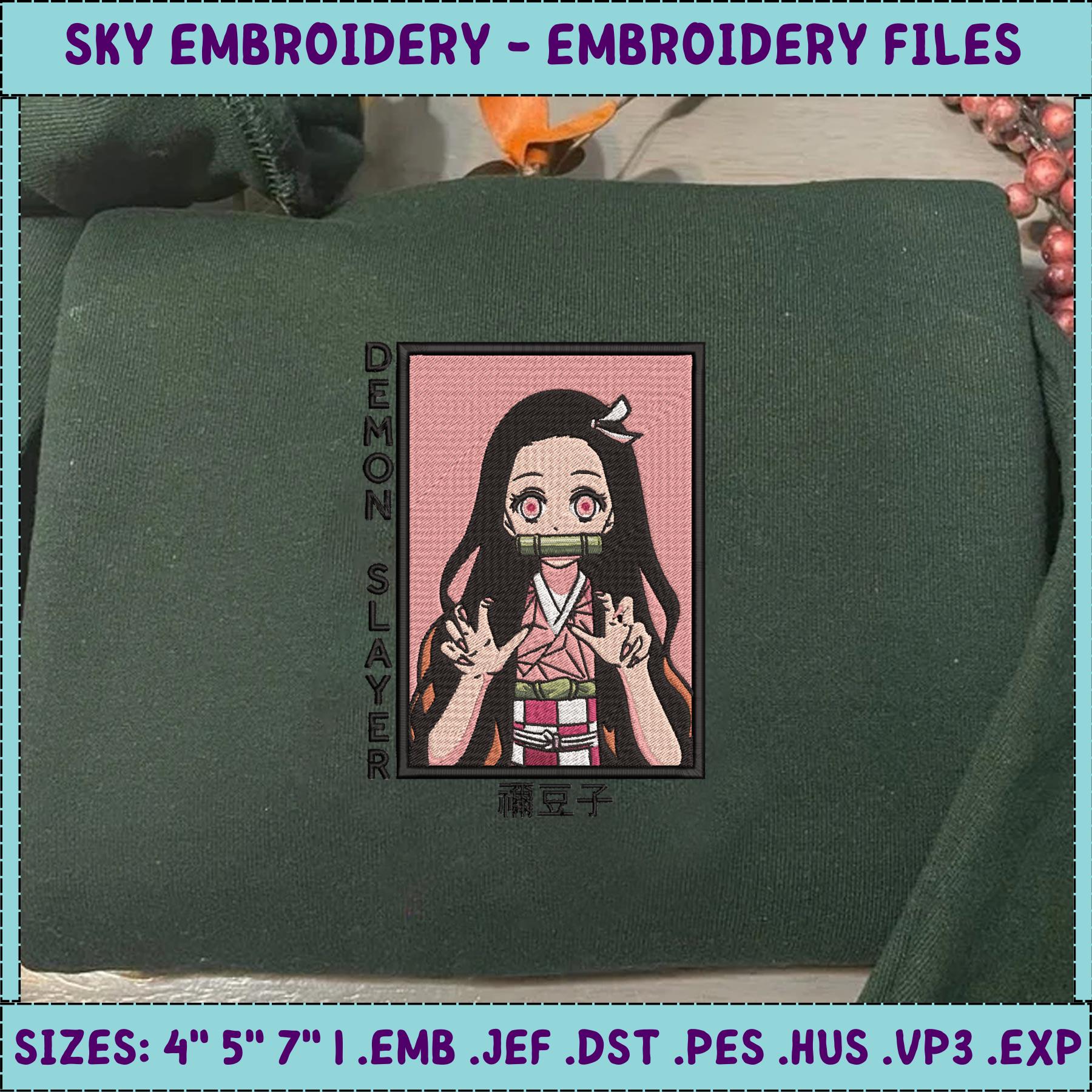 Anime Girl Embroidery Design File, Machine Embroidery Design | Inspire ...