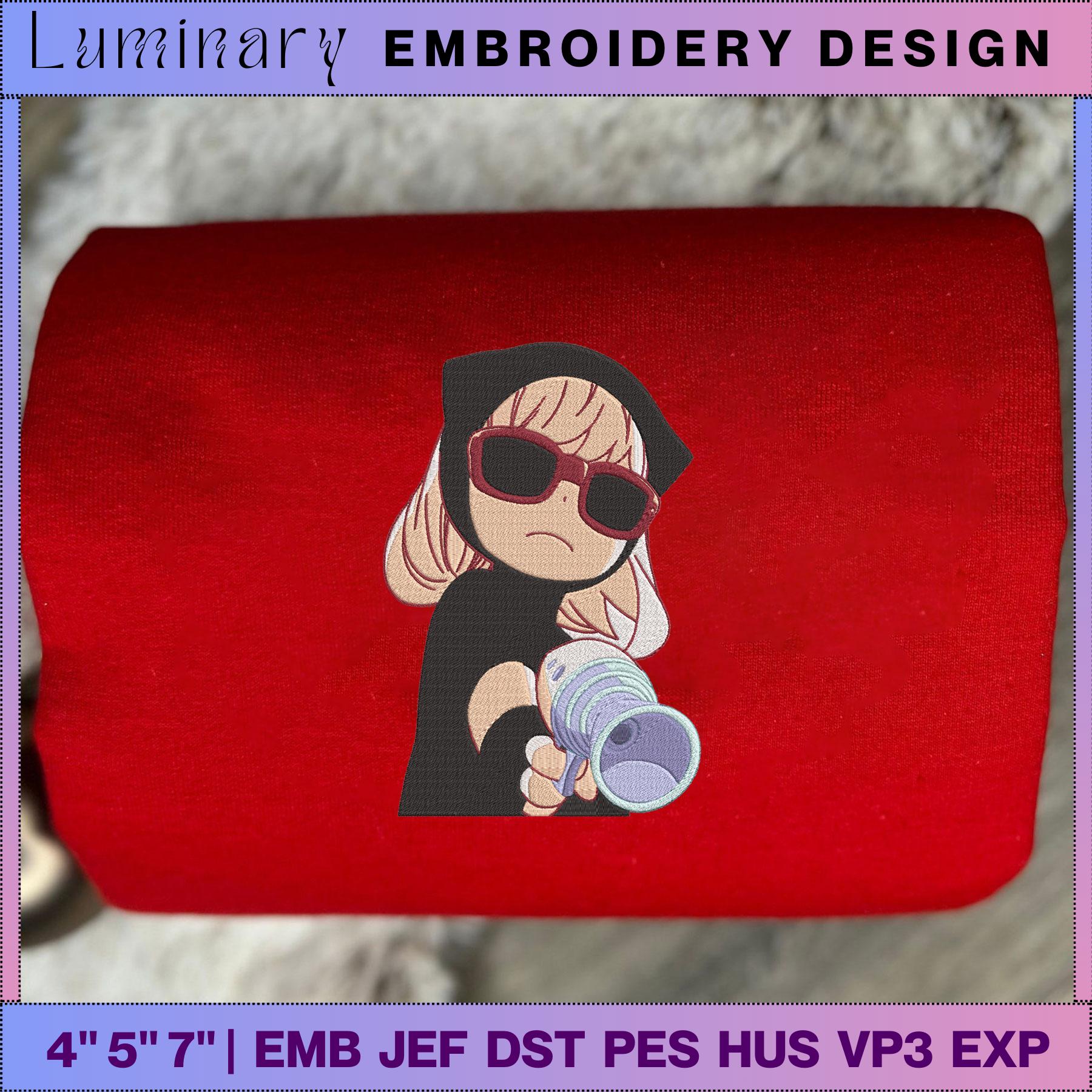 Cute Anime Girl Embroidery Designs, Inspired Anime Embroider | Inspire ...