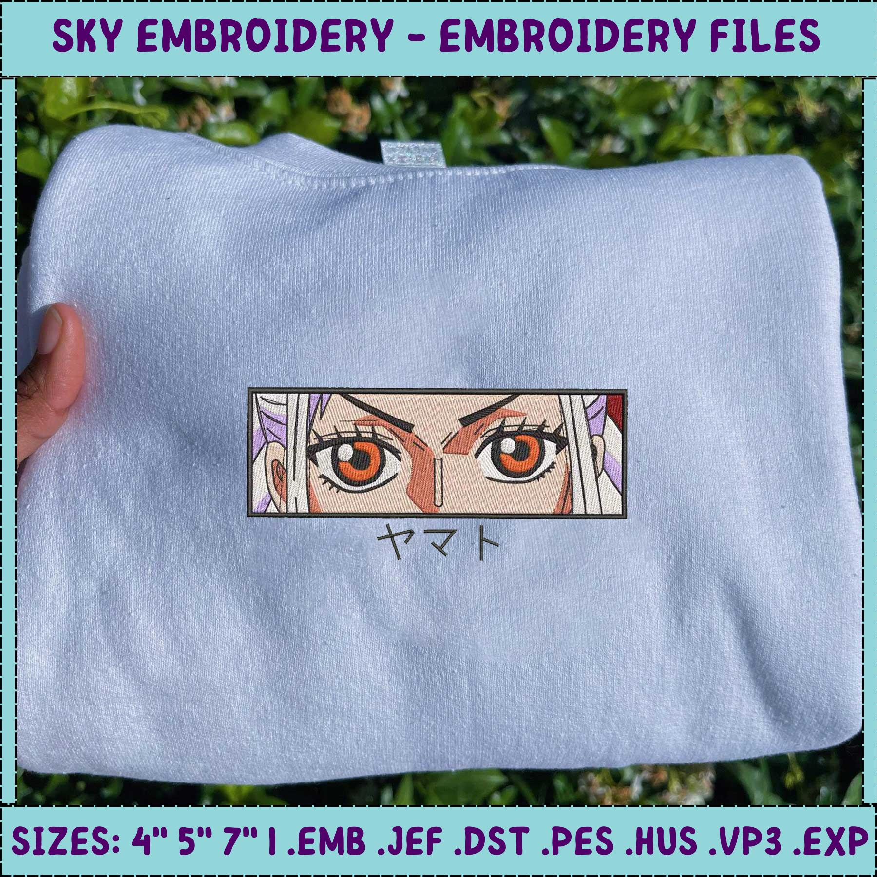 Anime Inspired Embroidery Designs, Anime Character Embroider | Inspire ...