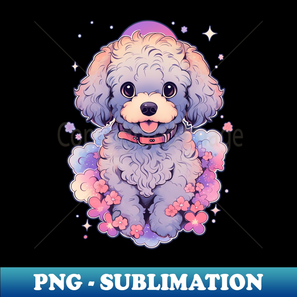 Cavapoo Pastel Goth Dog - Vintage Sublimation PNG Download - - Inspire ...