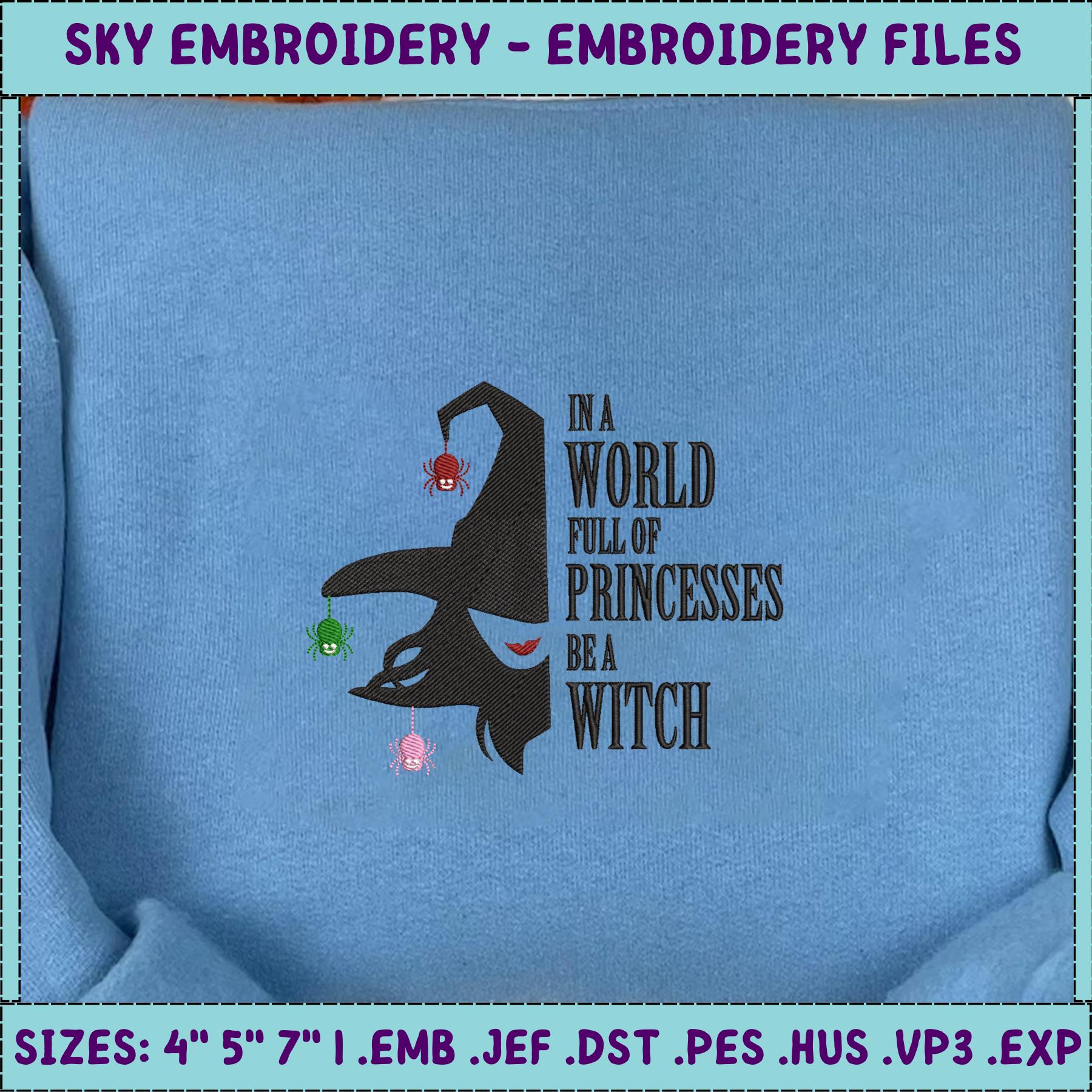 Be A Witch Embroidery Machine Design, Horror Witch Embroider | Inspire ...