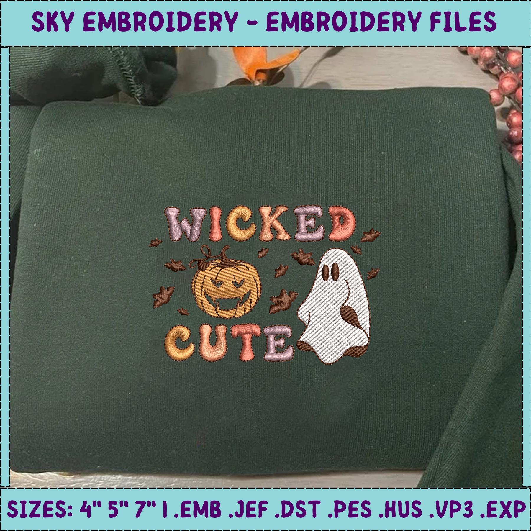 Wicked Cute Embroidery Design, Spooky Halloween Embroidery D | Inspire ...