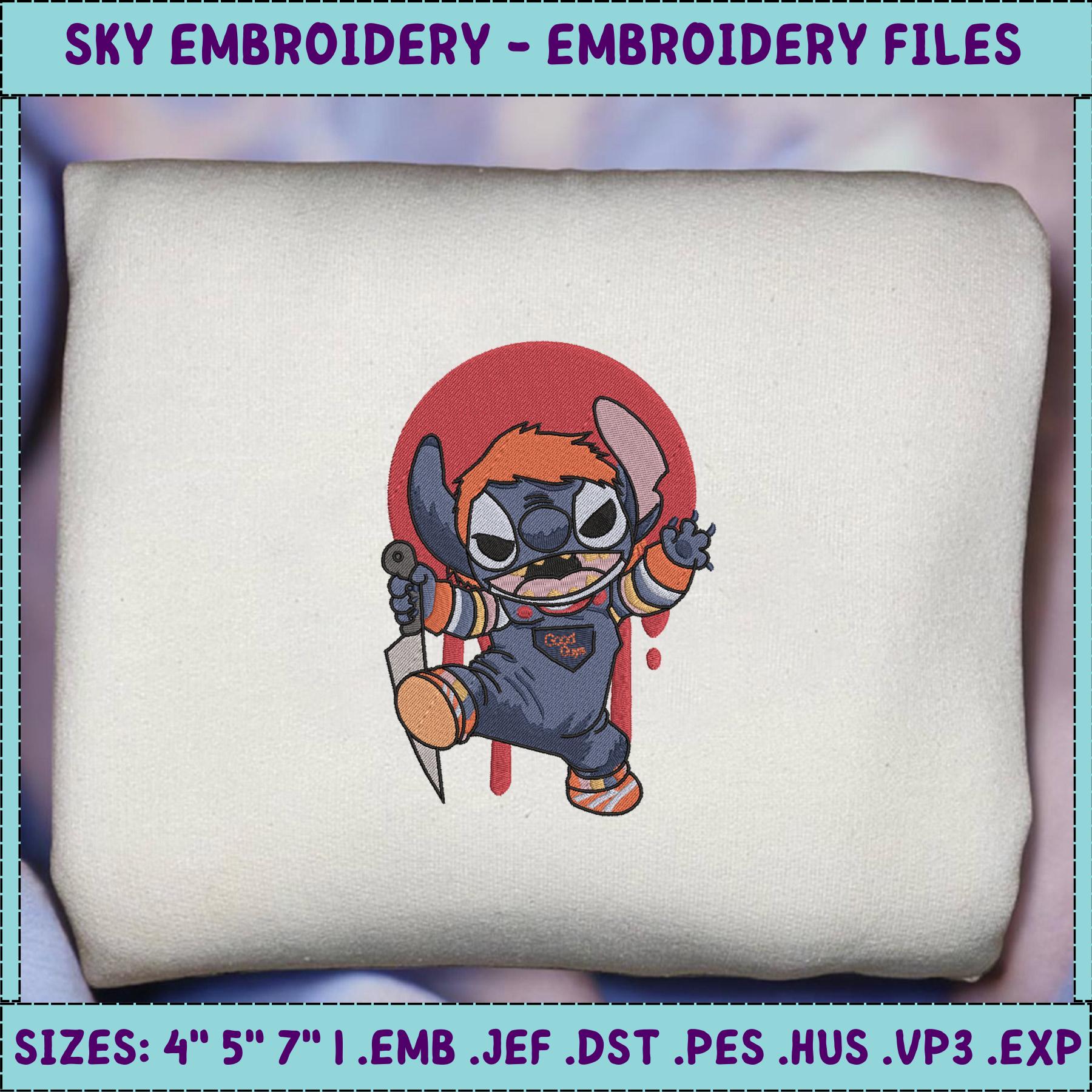 Chucky Embroidery, Childs Play Embroidery, Halloween Embroid | Inspire ...