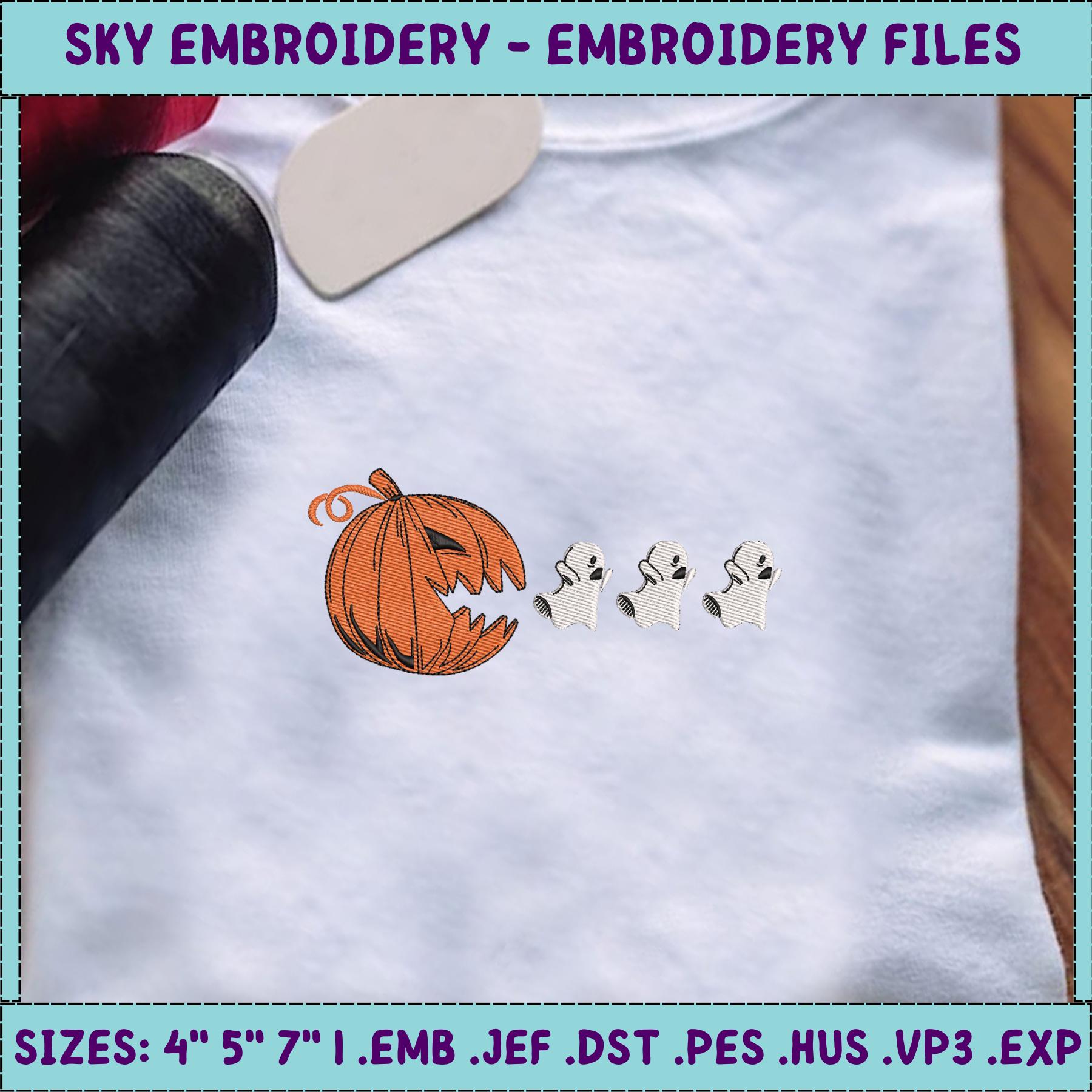 Creepy Cartoon Embroidery Design, Spooky Halloween Embroider | Inspire ...