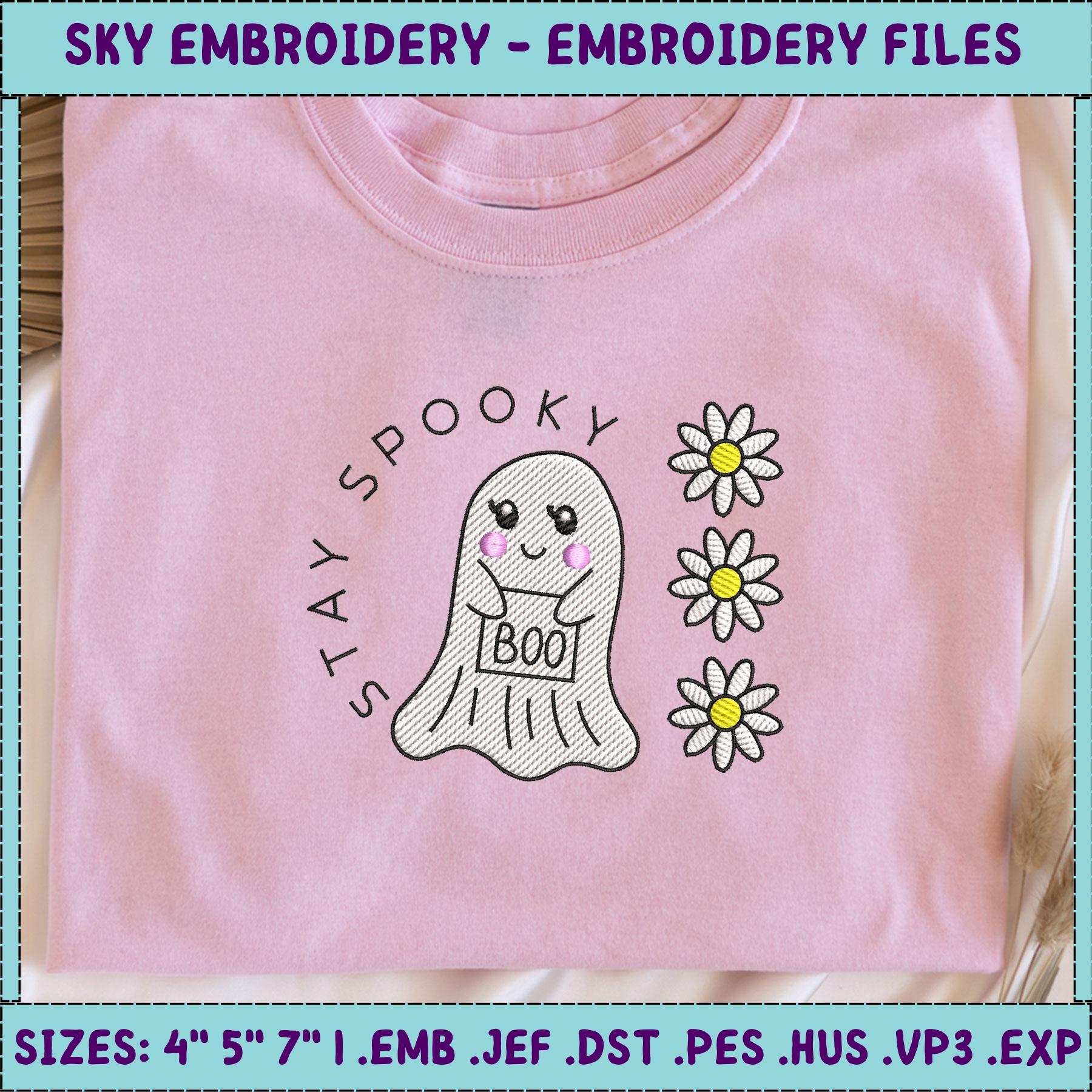 Spooky Boo Embroidery Machine Design, Spooky Halloween Embro | Inspire ...
