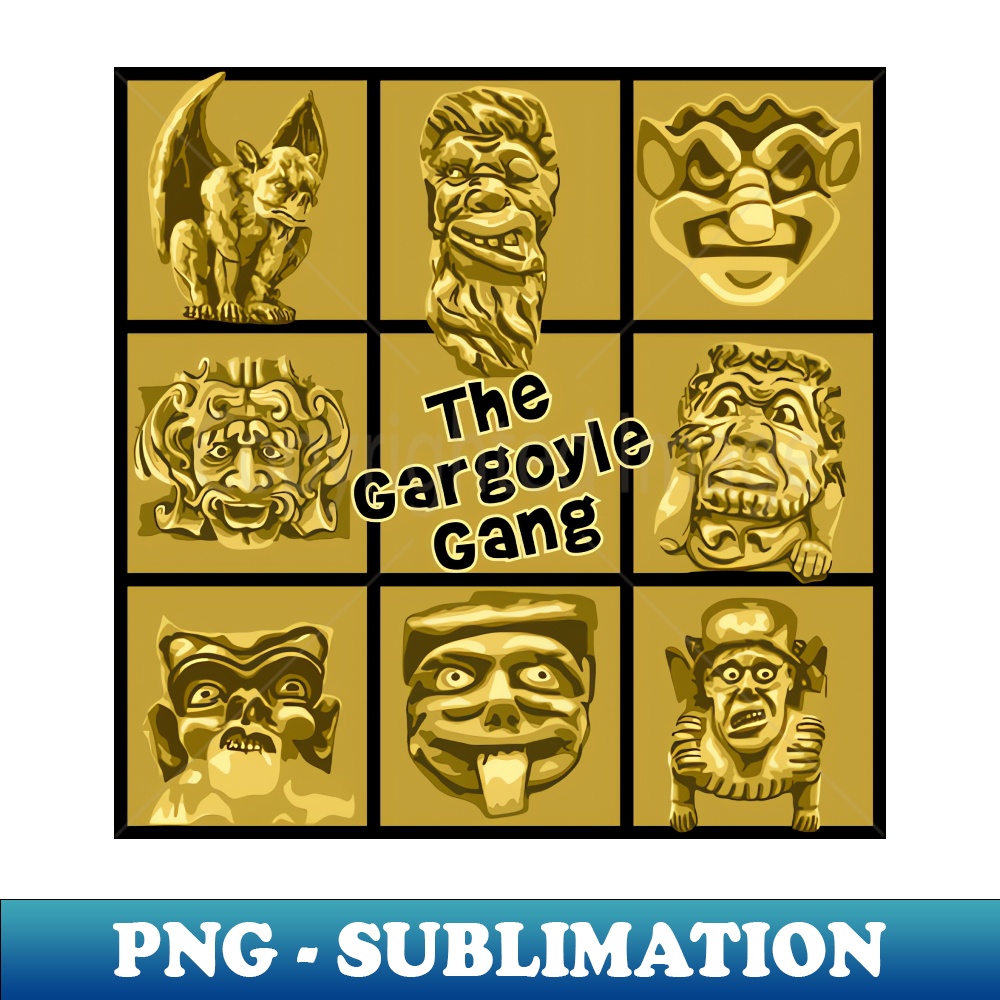 The Golden Gargoyle Gang - PNG Transparent Sublimation Desig - Inspire ...