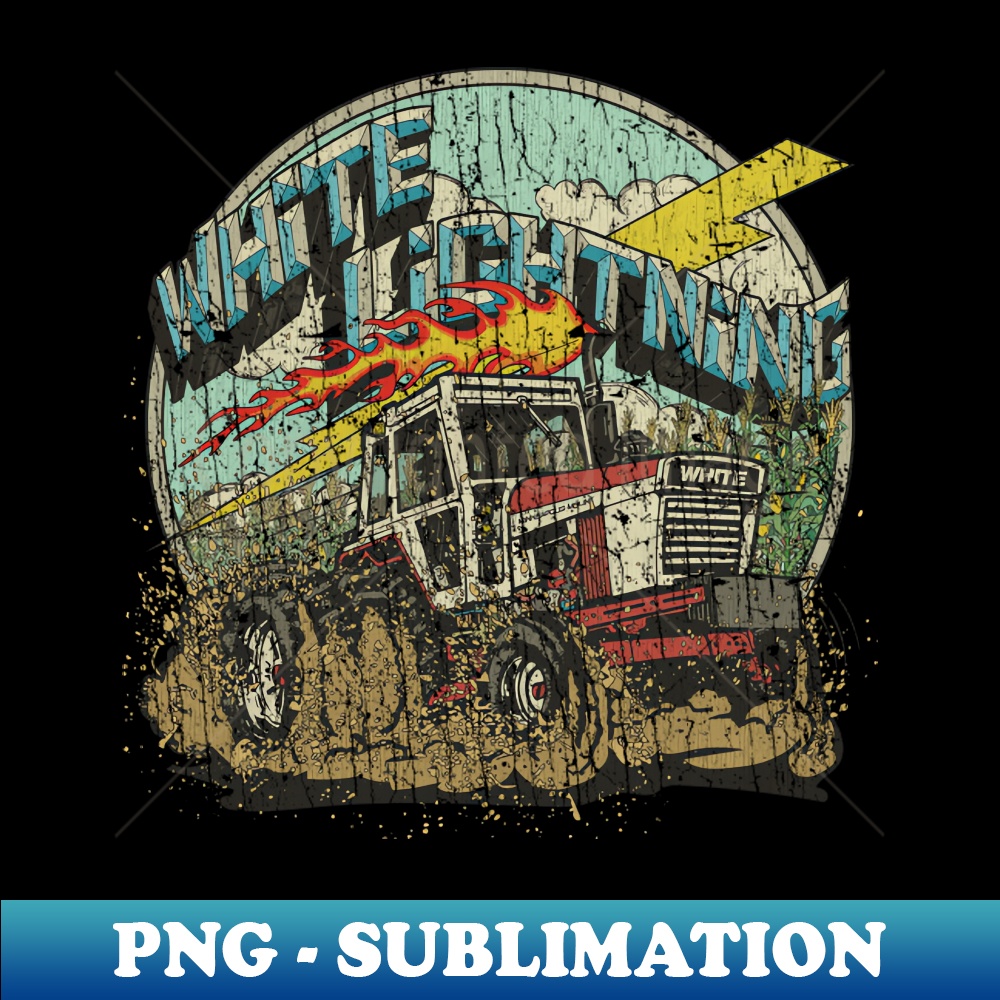 White Lightning Tractor 1969 - Modern Sublimation PNG File - | Inspire ...