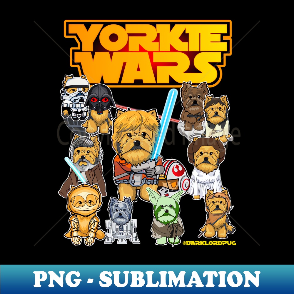 Yorkie Dog Fan Art - Modern Sublimation PNG File - Bring You | Inspire ...