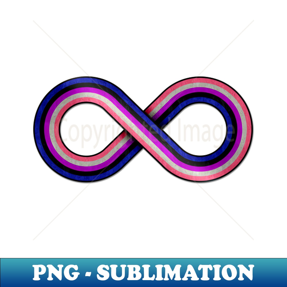 Large Infinity Vector Symbol Striped with Gender Fluid Pride | Inspire ...