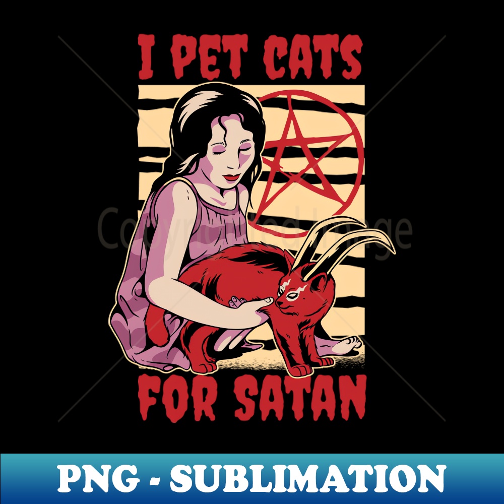 Occult and Satanic Pentagram Baphomet Cat Satan Satanist - H | Inspire ...