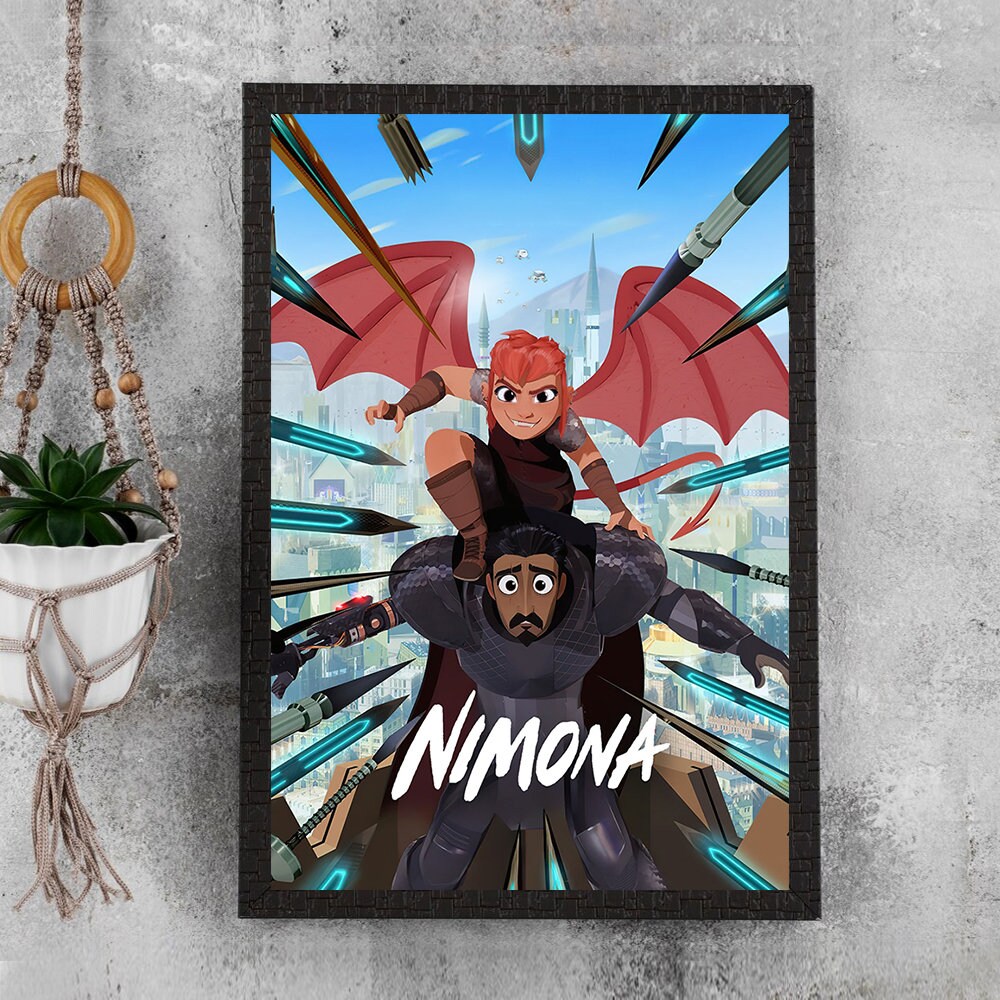 Nimona Movie Poster - Waterproof Canvas Film Poster - Movie | Inspire ...