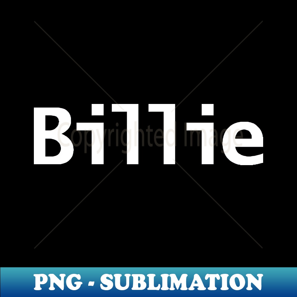 Billie Minimal Typography White Text - PNG Transparent Subli - Inspire ...