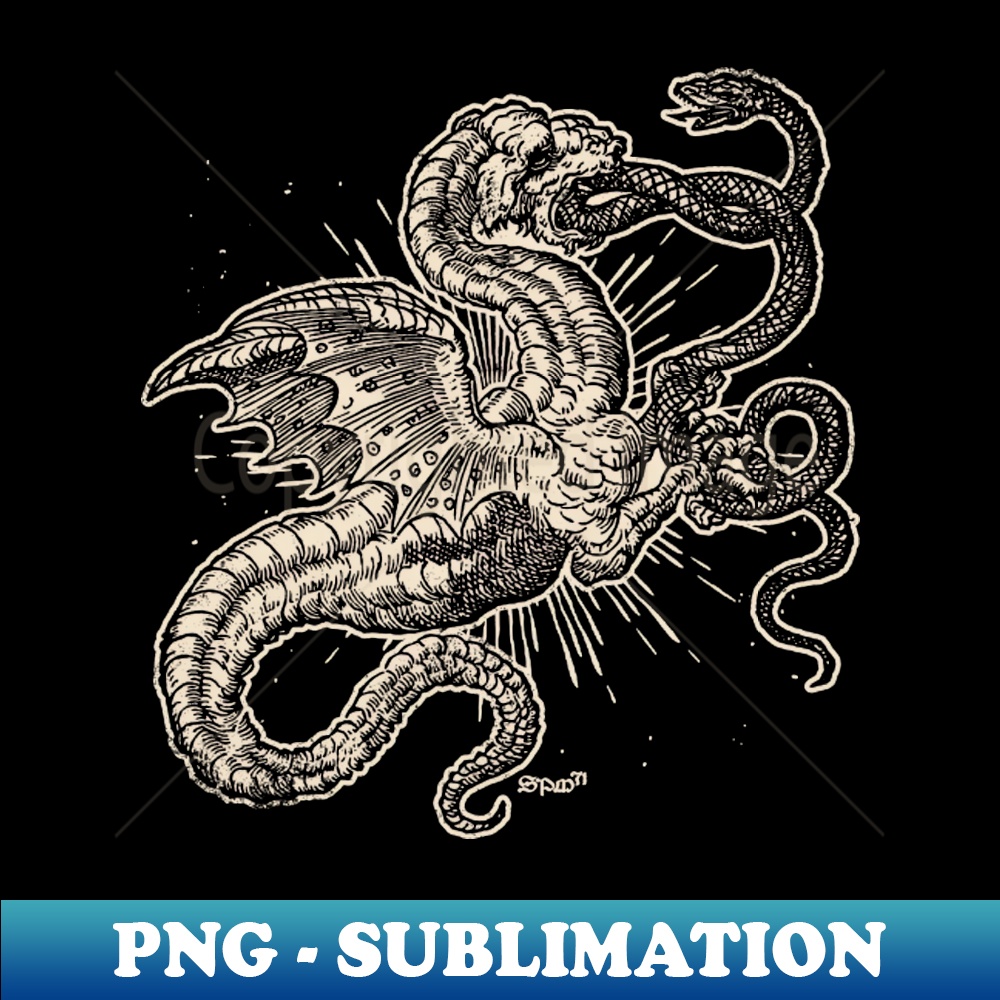 Medieval Heroicall French Dragon Emblem - Instant PNG Sublim | Inspire ...