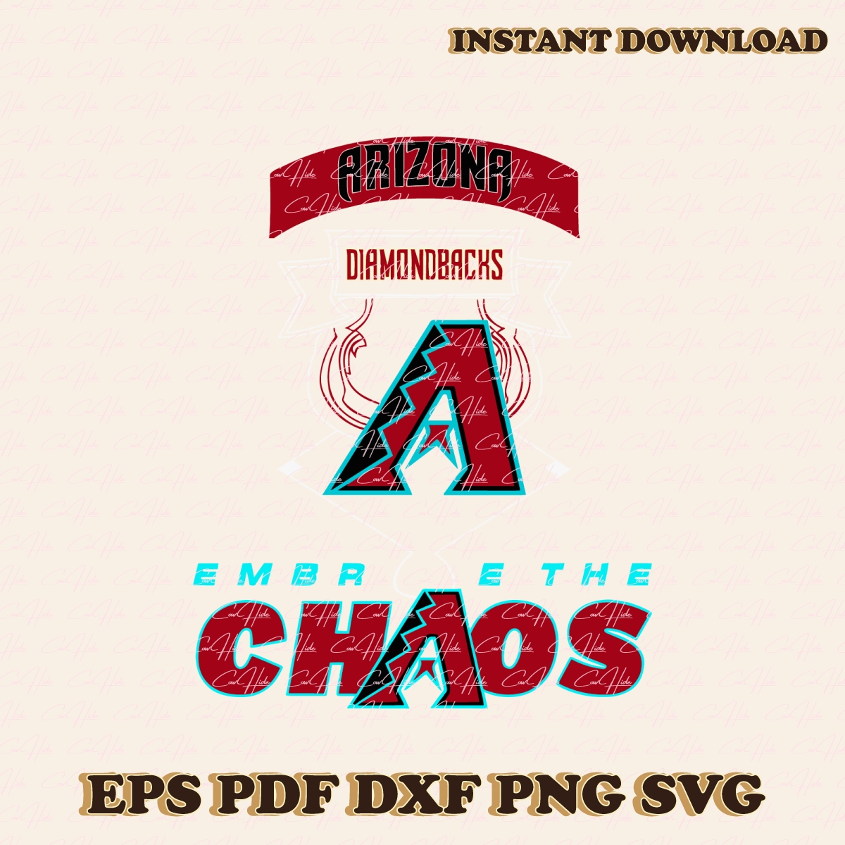 Arizona Diamondbacks Embrace The Chaos SVG Cricut Files | Inspire Uplift