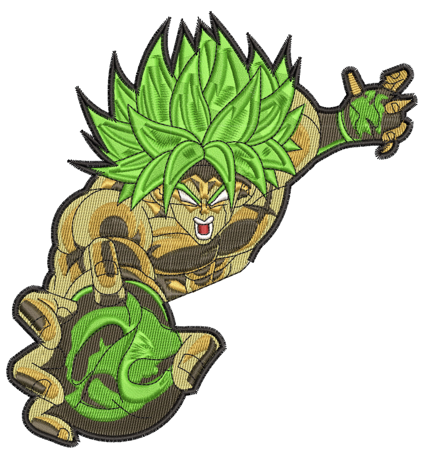 Anime Embroidery Pattern Broly Legendary Grab | Inspire Uplift