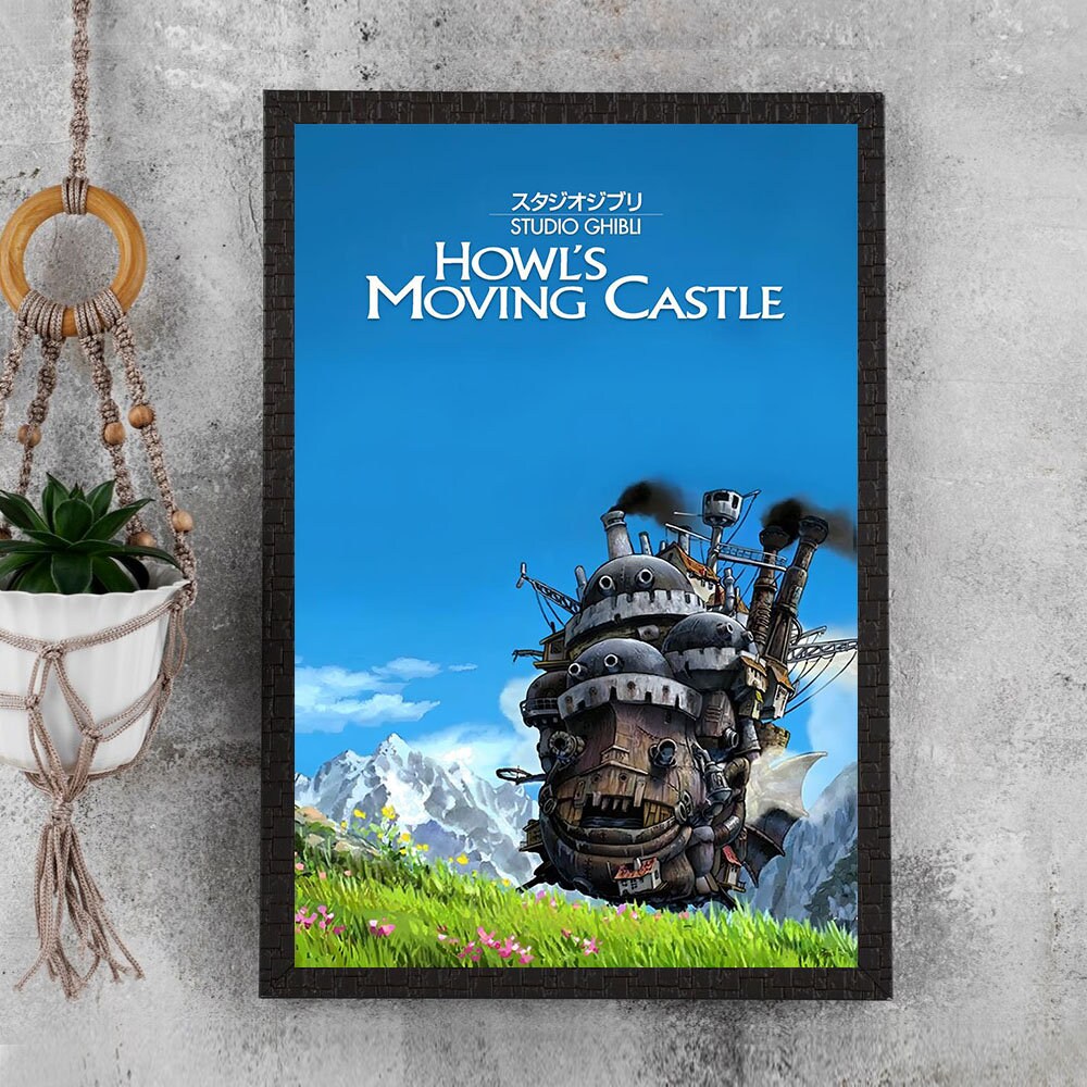 Howl's Moving Castle Movie Poster - Waterproof Canvas Film P | Inspire ...