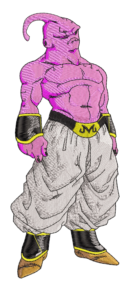 Anime Embroidery Pattern Majin Buu Proud | Inspire Uplift