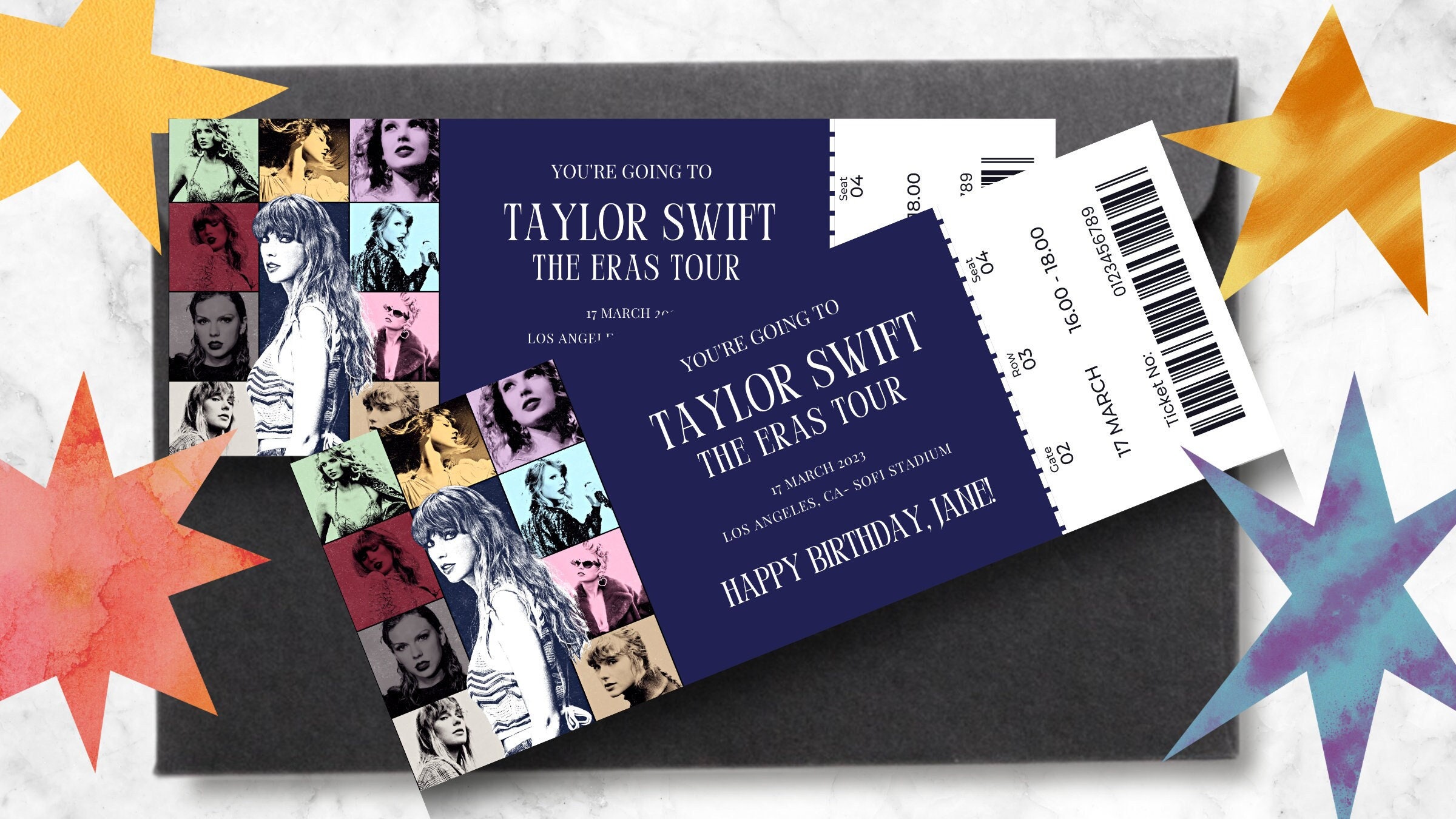 Taylor Swift Eras Tour Ticket Printable Customizable Taylor - Inspire ...