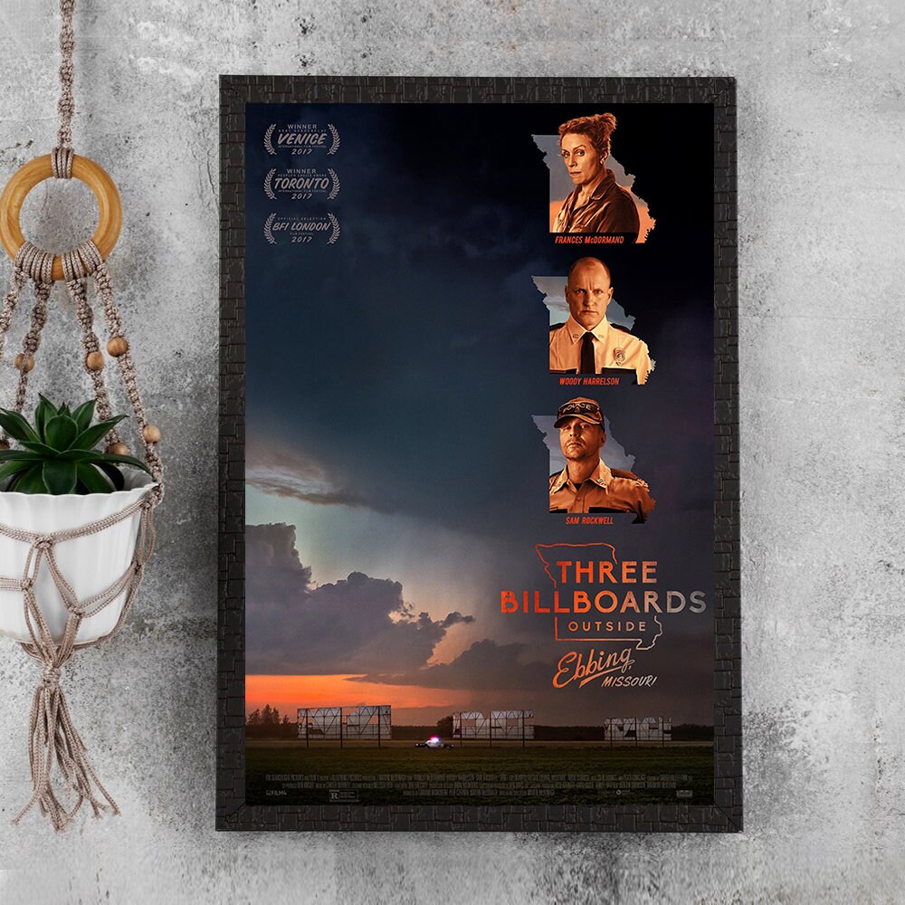Three Billboards Outside Poster - Waterproof Canvas Film Pos | Inspire ...