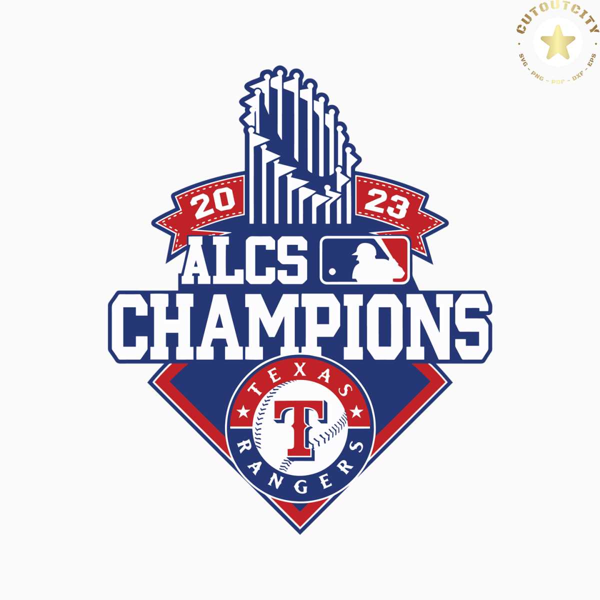 Baseball ALCS Champions 2023 Texas Rangers SVG Download | Inspire Uplift