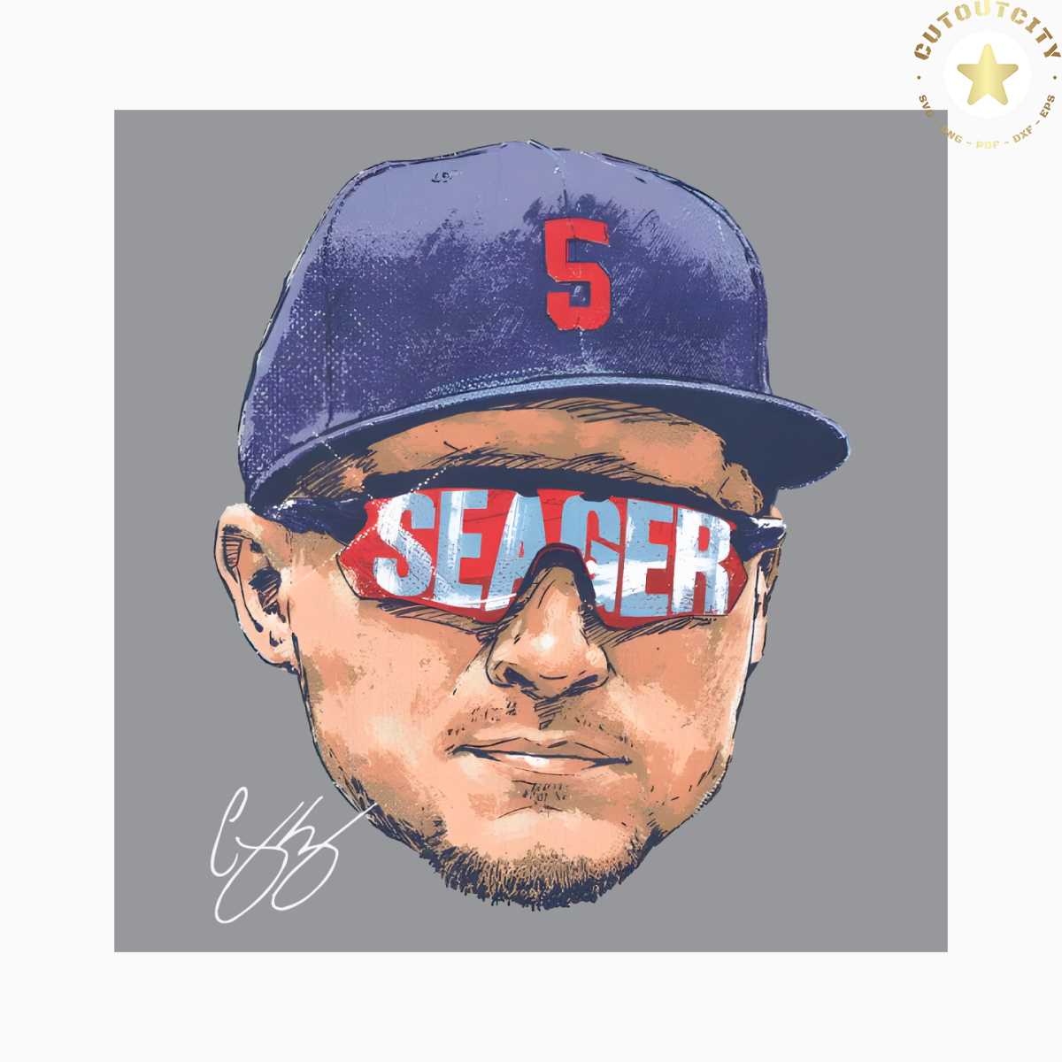 Corey Seager Texas Sunglasses PNG Sublimation Download | Inspire Uplift
