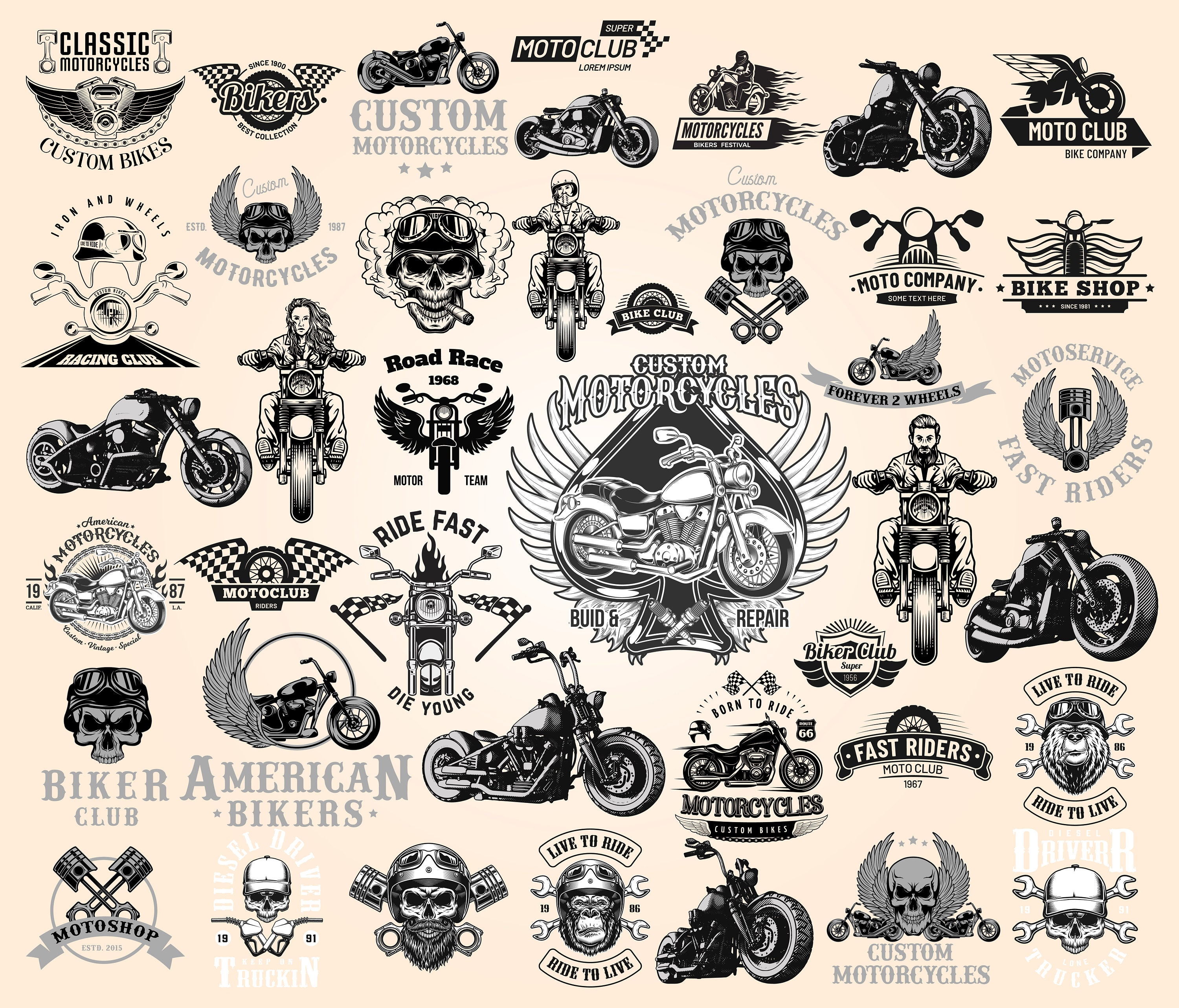 Motorcycle SVG Bundle, Biker Svg, Motor Bike Sayings and Quo | Inspire ...