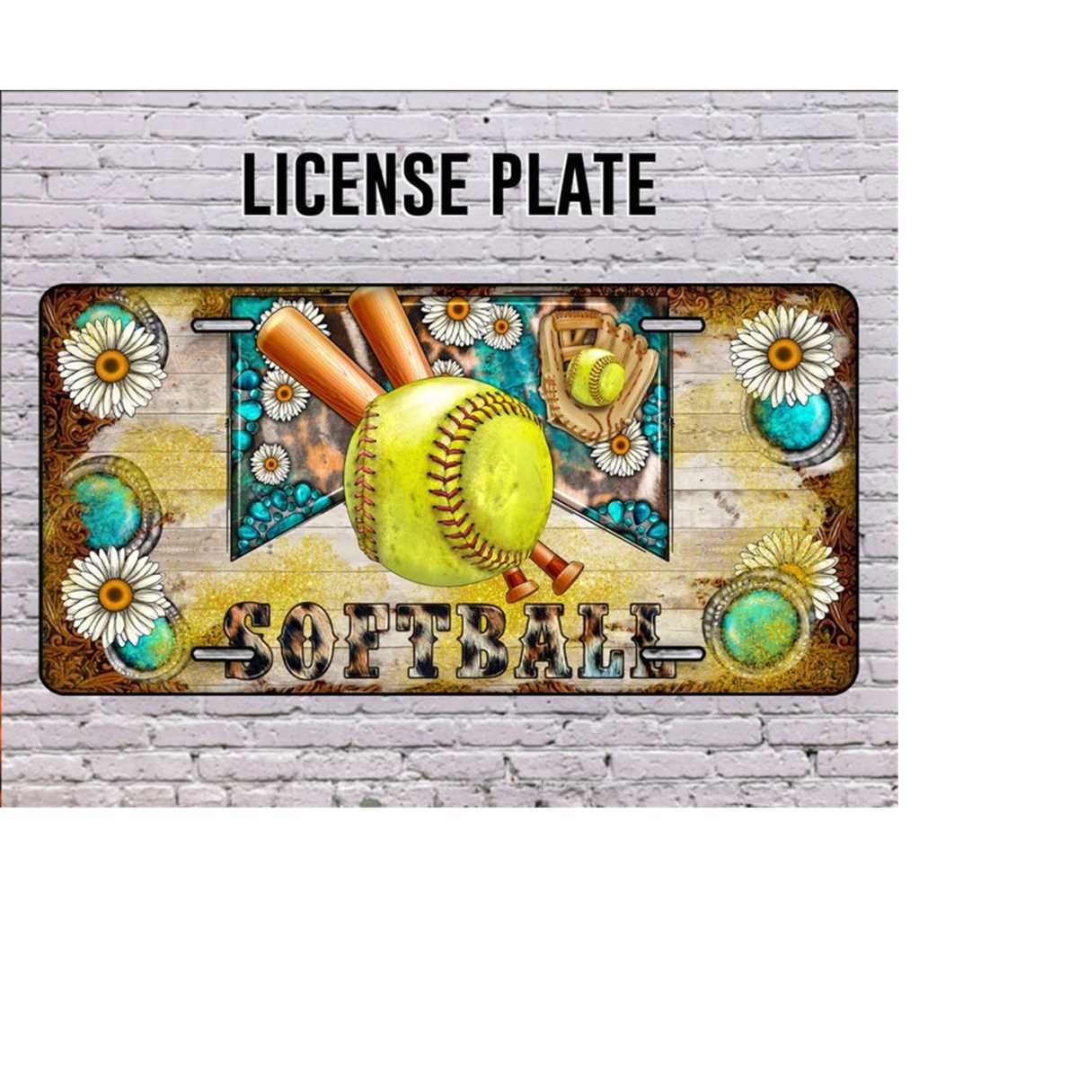 Softball License Plate, Softball License Plate Png, Daisy Pn | Inspire ...