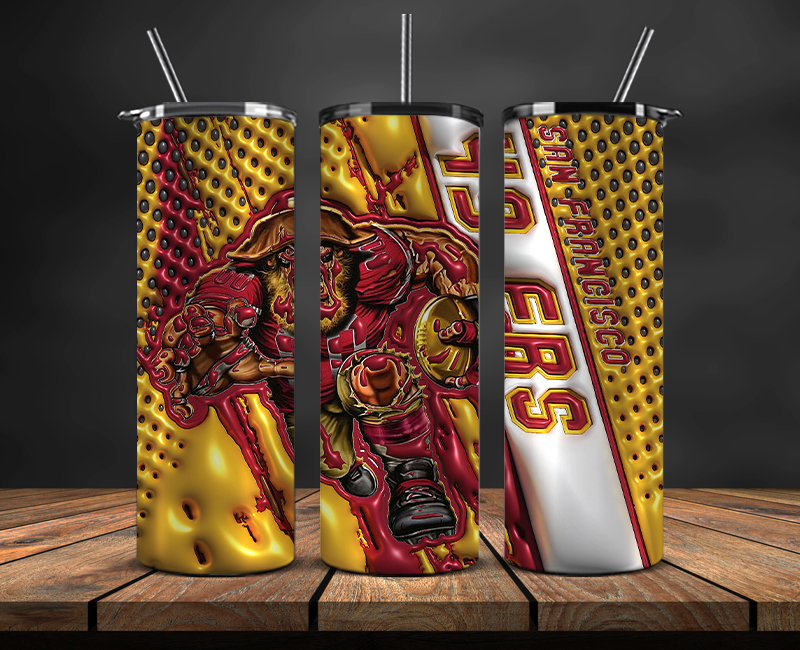 49ers Tumbler Wrap , 3D Nfl Tumbler Wrap, Nfl Mascot Tumbler | Inspire ...