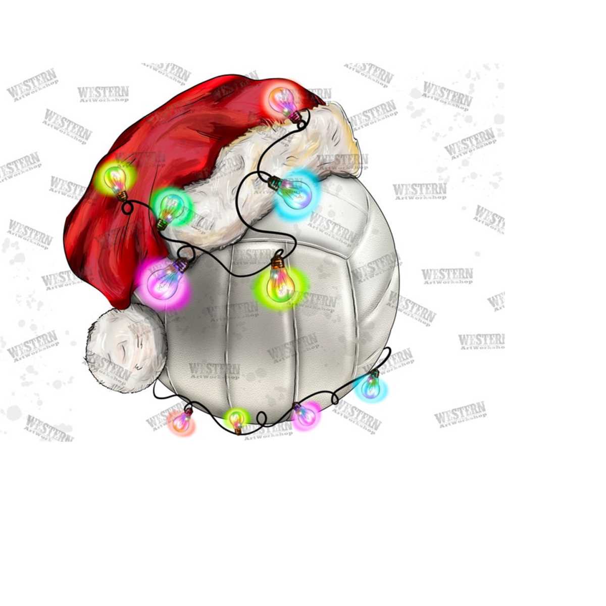 Christmas Volleyball Ball Sublimation Png,Volleyball SANTA H - Inspire ...