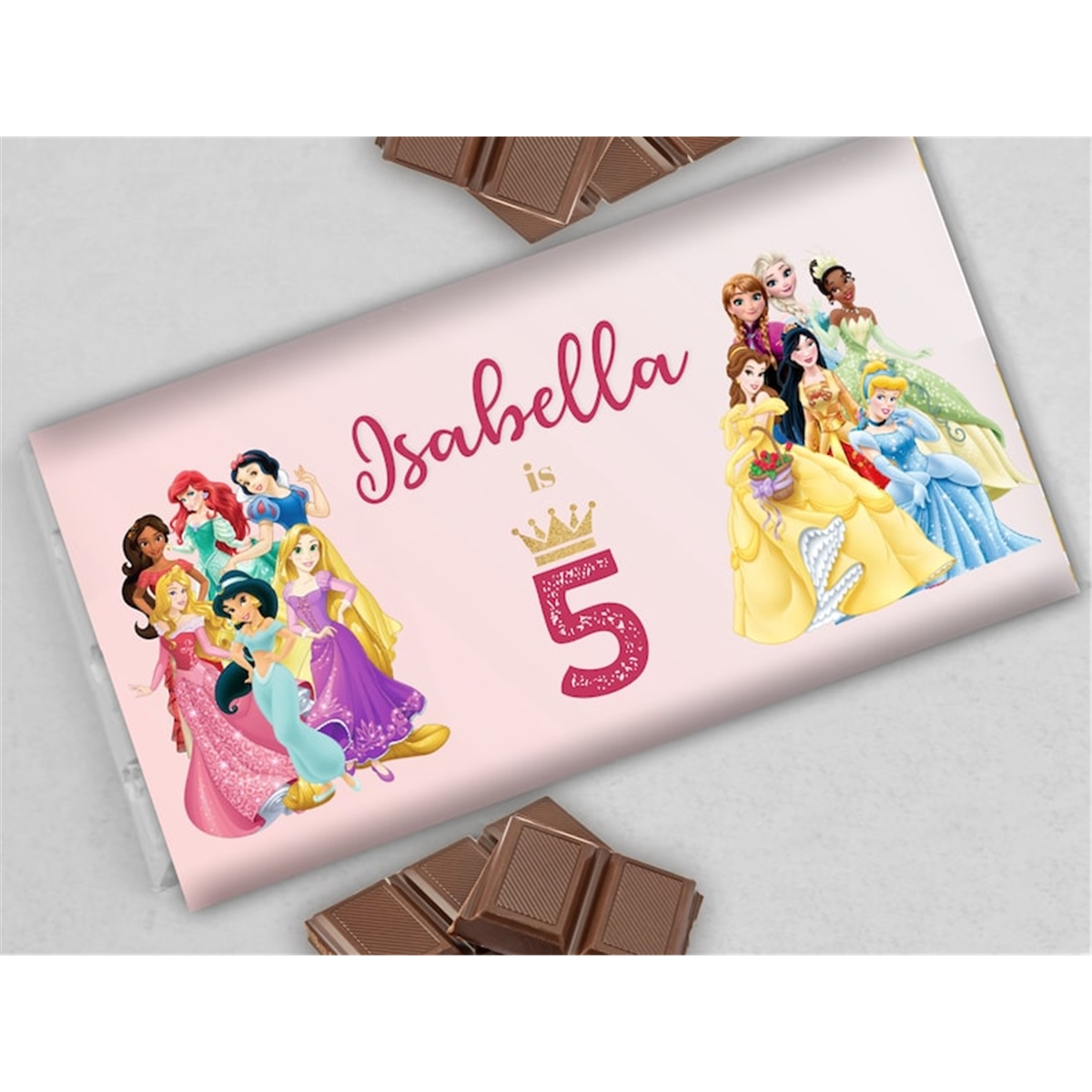 Princess Chocolate Label Princess Candy Bar Wrapper Princess | Inspire ...