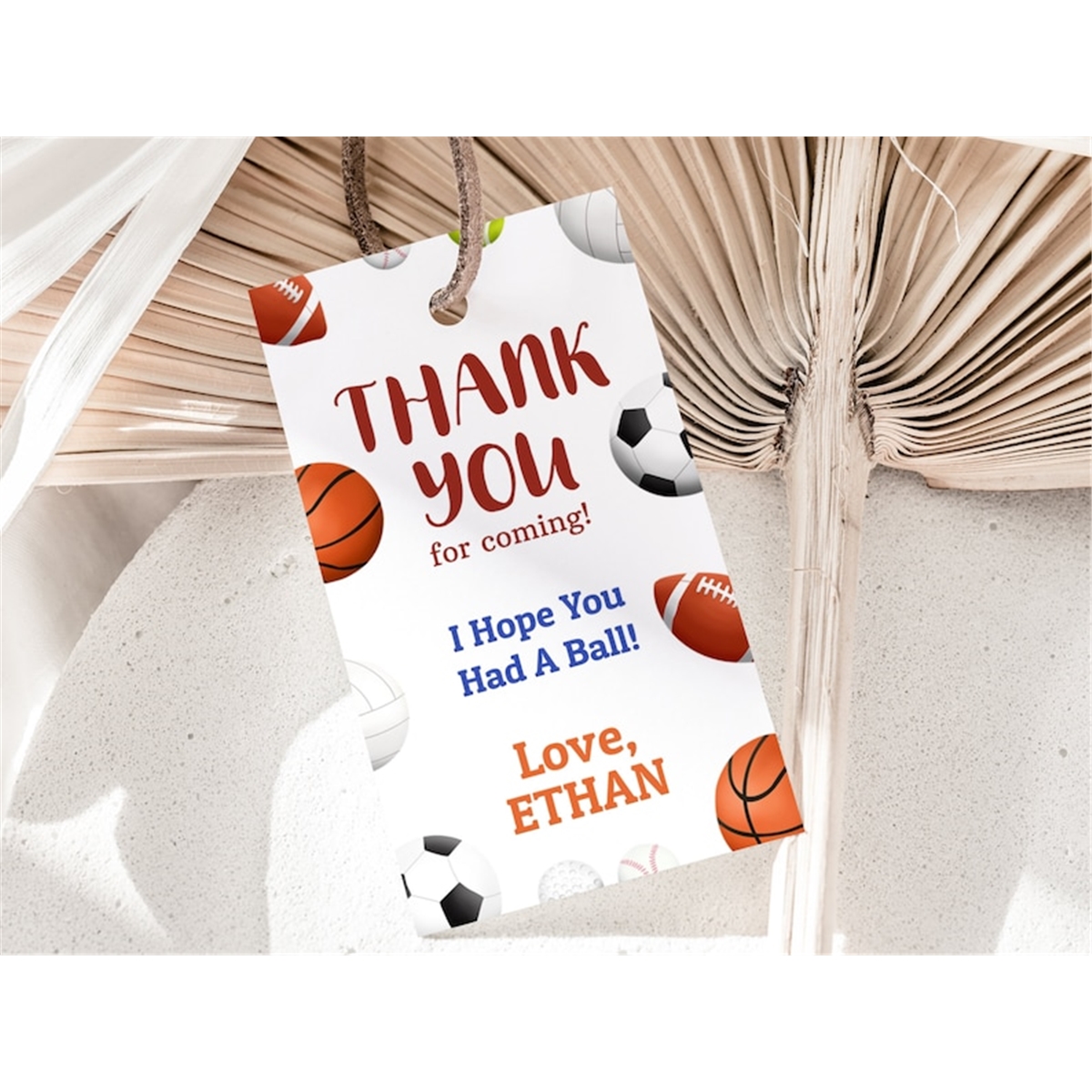 Sports Favor Tags Sports Thank You Tags Sports Birthday Part - Inspire ...