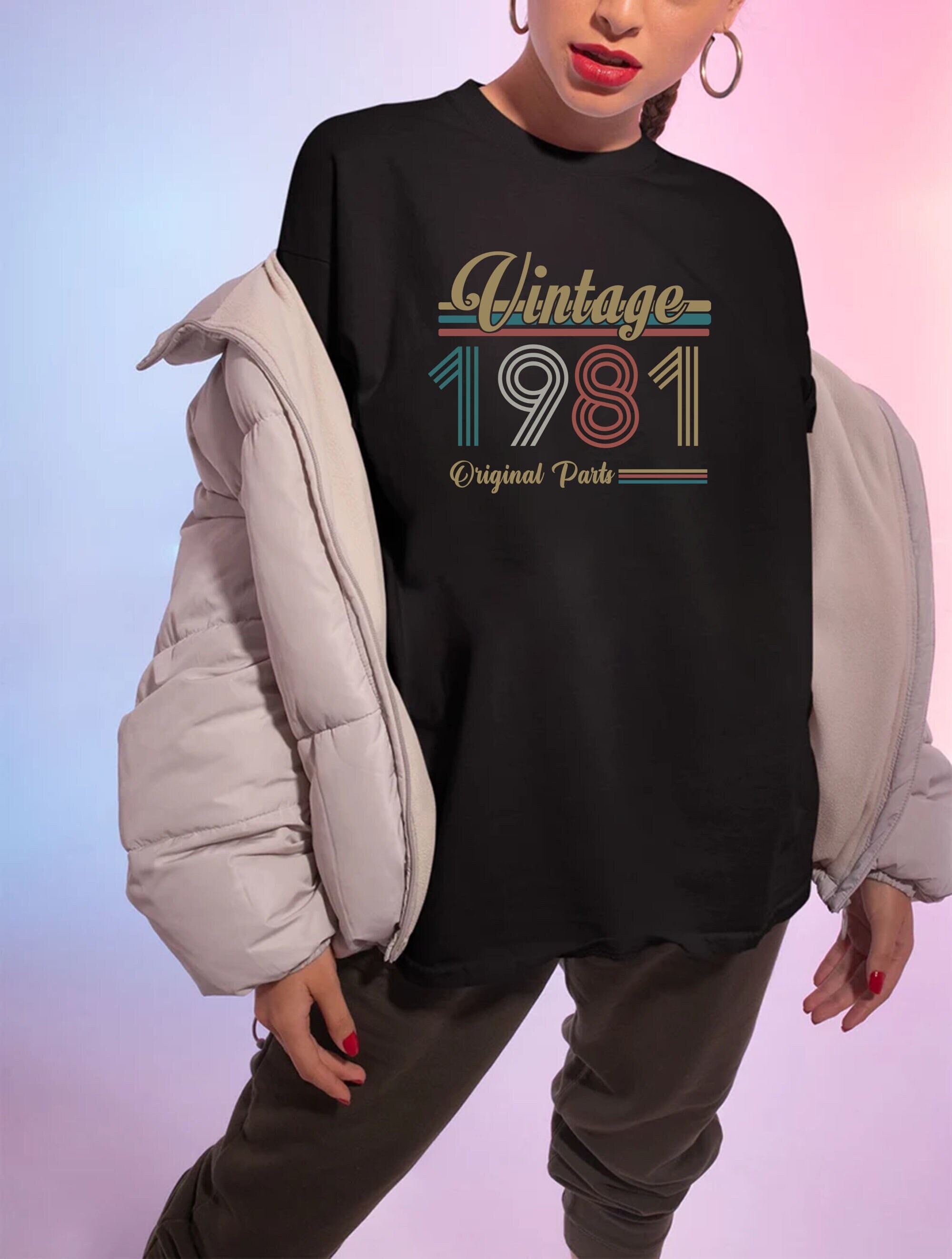 Vintage 1981 Retro Shirt Png, Vintage 1981 Shirt Png, 42nd B - Inspire ...