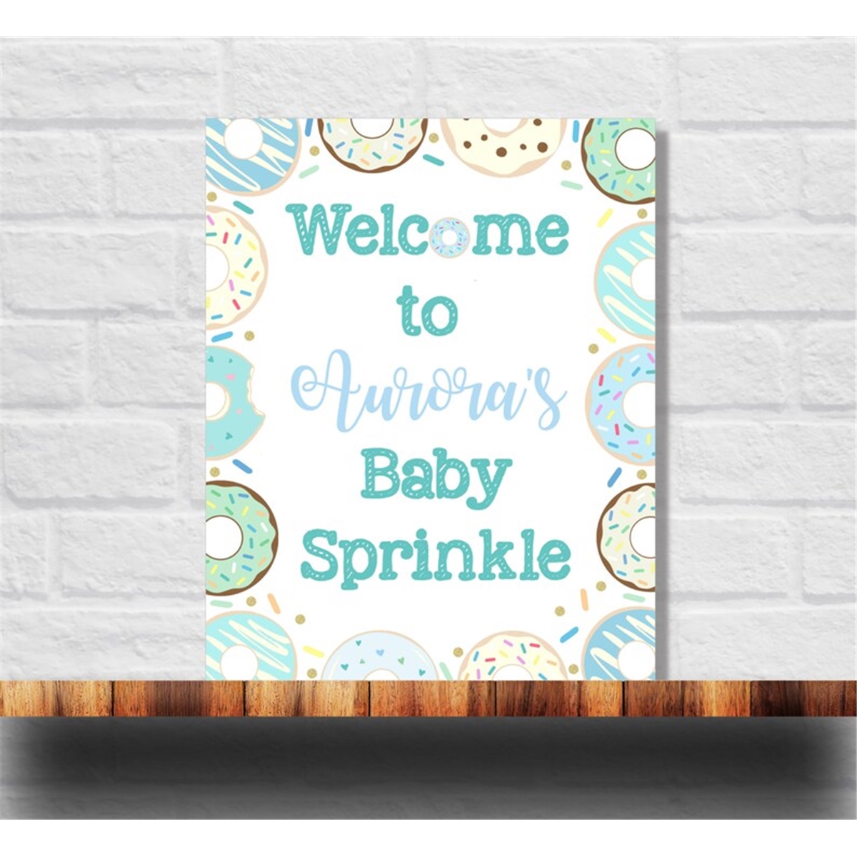 Editable Donut Welcome Sign, Donut Baby Sprinkle, Donut Baby | Inspire ...