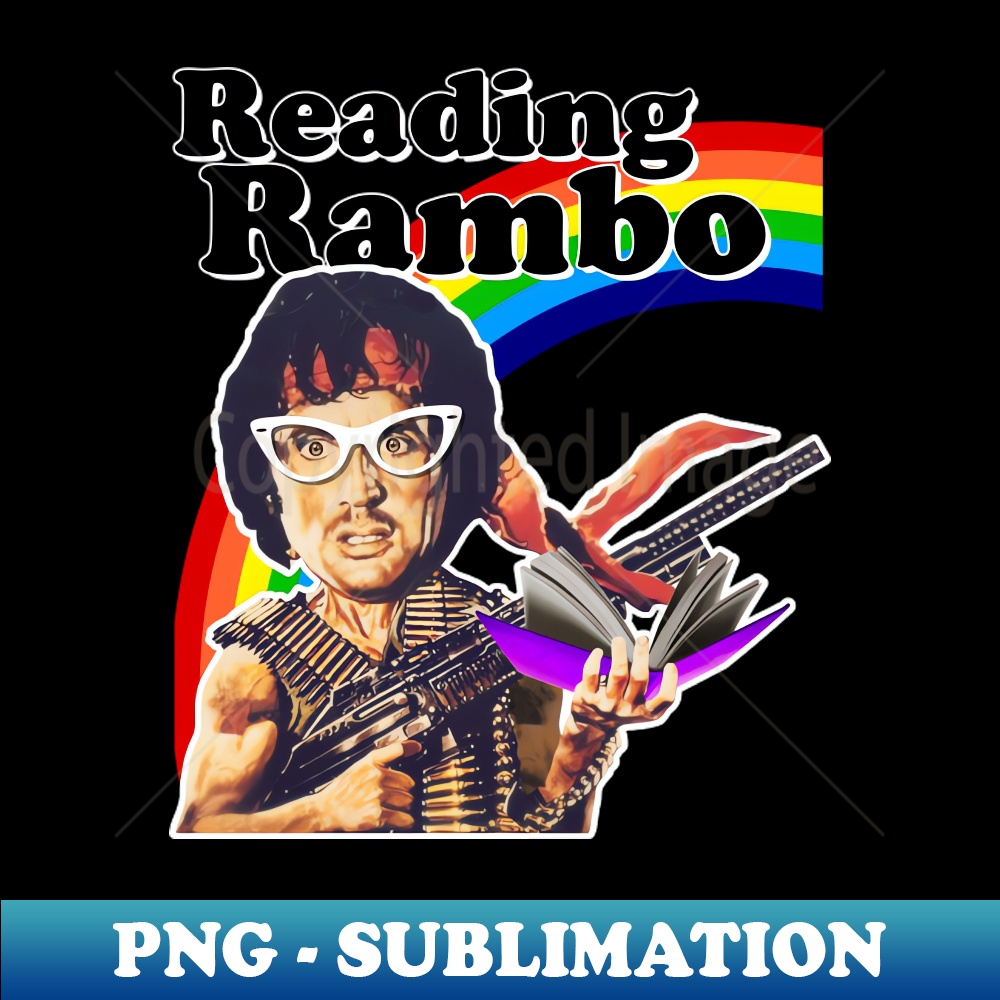 Reading Rambo - Artistic Sublimation Digital File - Fashiona | Inspire ...