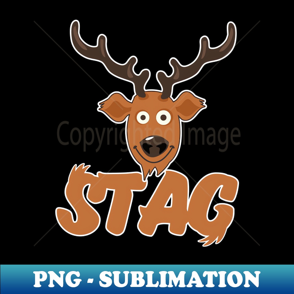 Cartoon Stag - Retro PNG Sublimation Digital Download - Perf - Inspire ...