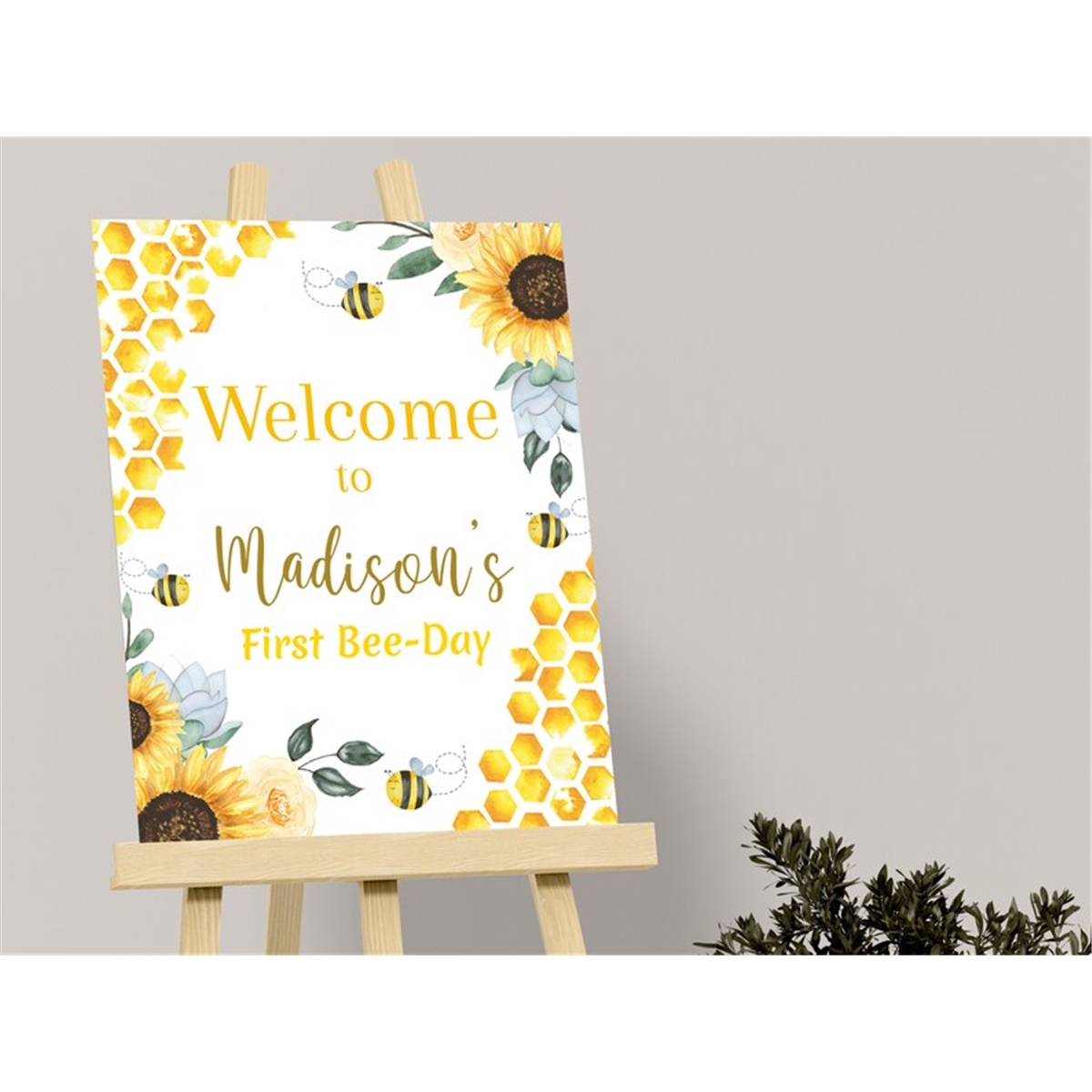 Bee Welcome Sign Bee Birthday Welcome Sign Bee Party Decor B | Inspire ...