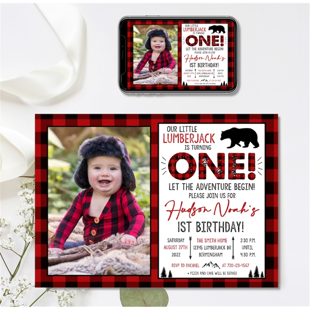 Editable Lumberjack Invitation, Lumberjack Birthday Invitati | Inspire ...